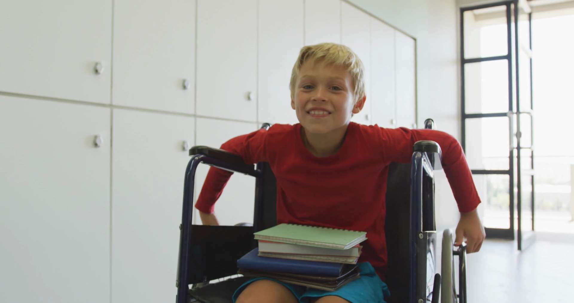 Video Of Happy Disabled Caucasian Boy In Stock Footage SBV-348524664 ...