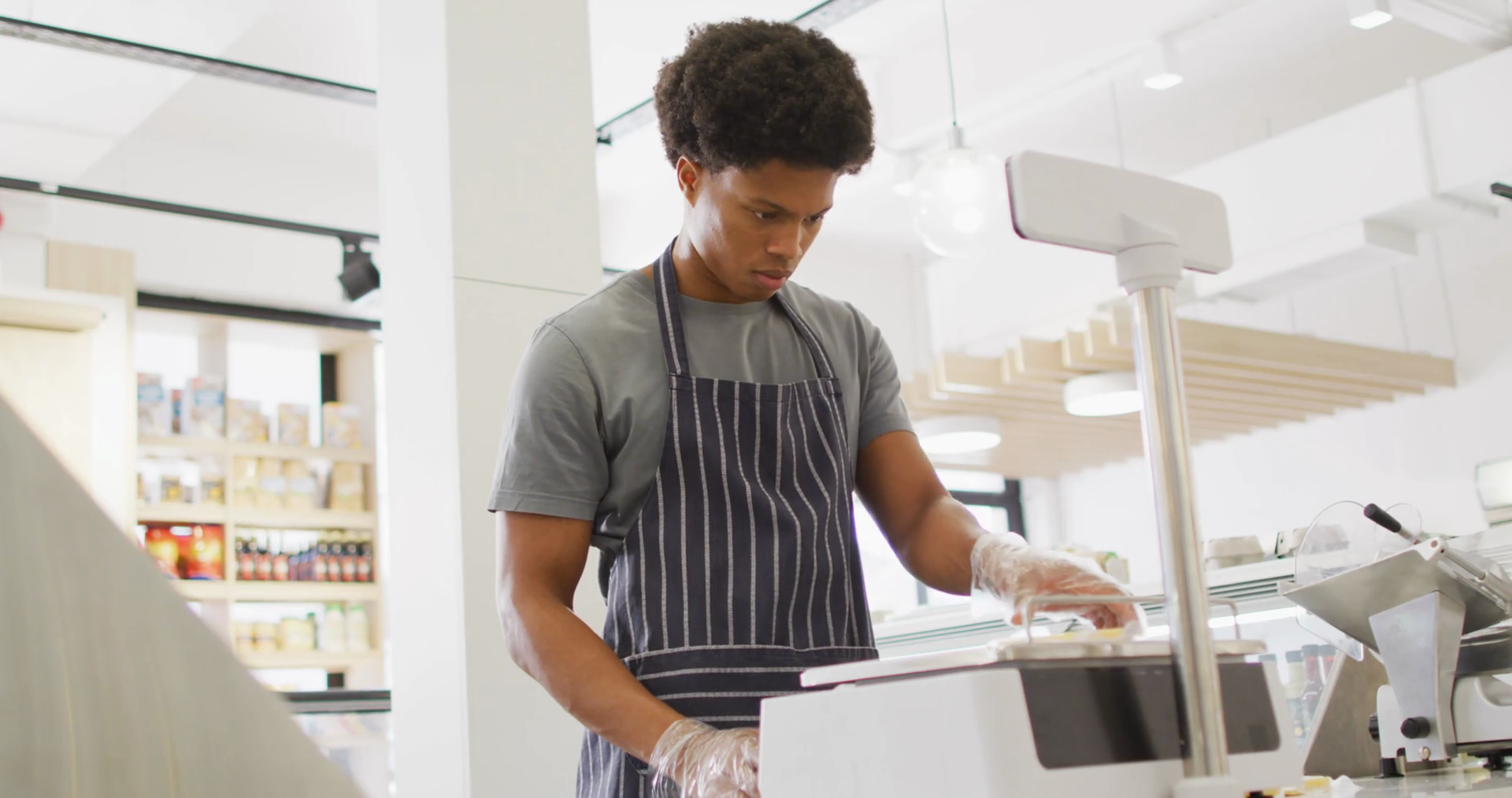 Animation Of Focused Biracial Waiter Stock Footage SBV-348604142 ...