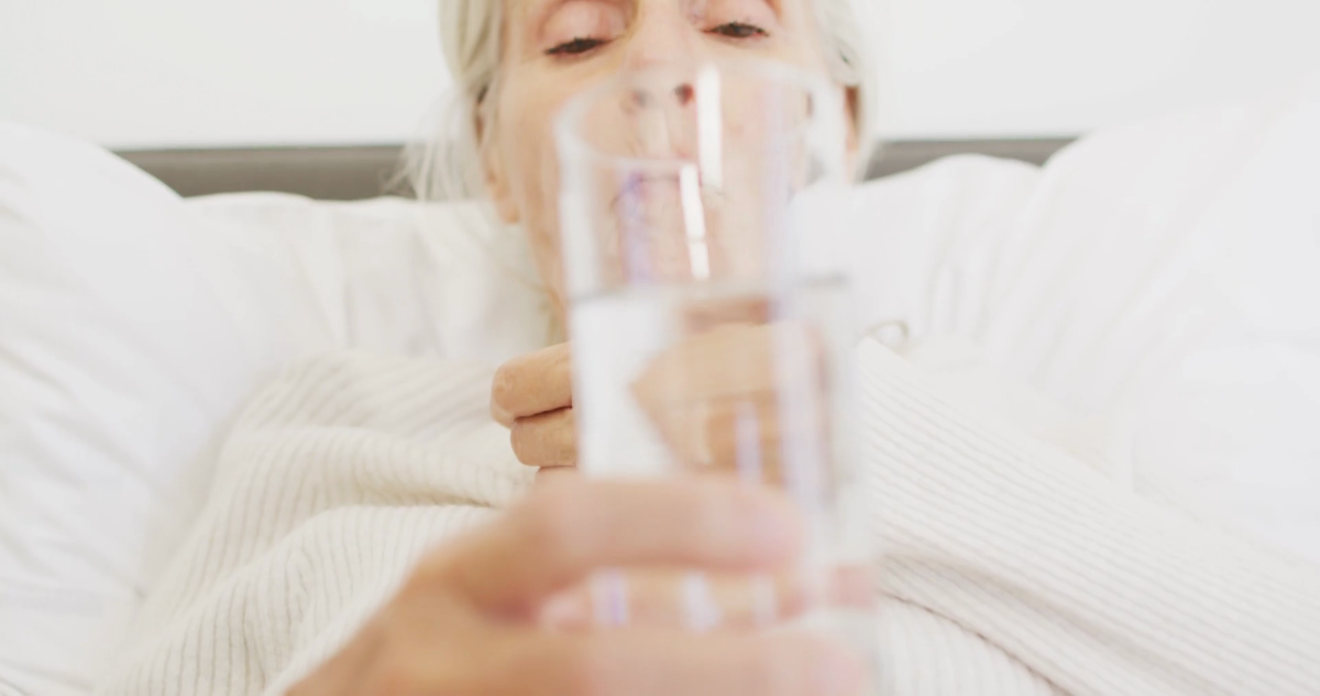 Video Of Caucasian Senior Woman Drinking Stock Footage SBV-348604236 ...