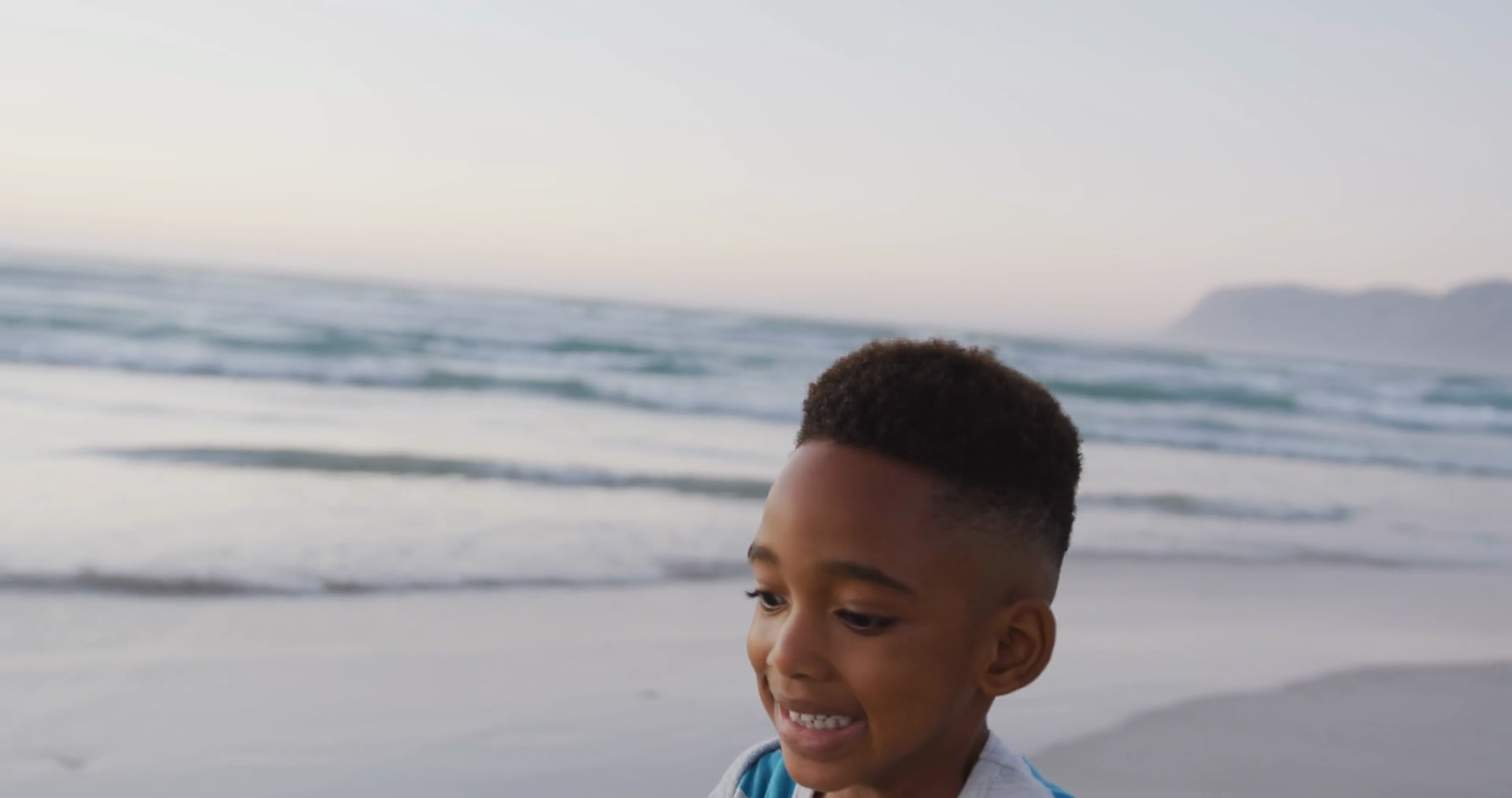 Happy African American Boy Running Alone On Stock Footage SBV-348436913 ...