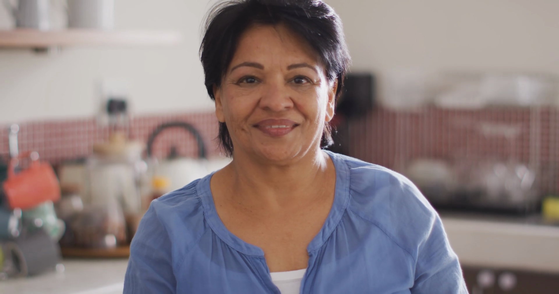 Portrait Of Smiling Senior Biracial Woman In Stock Footage SBV ...