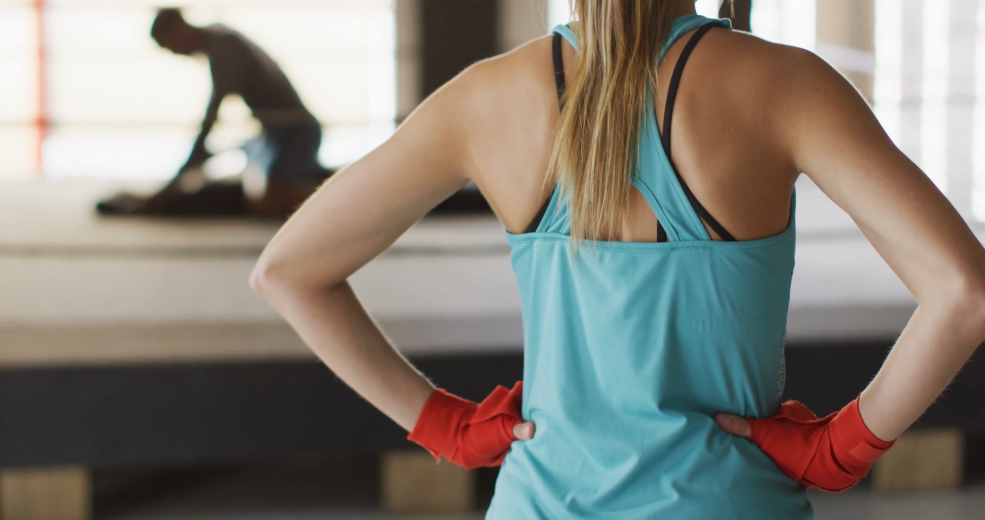 Video Of Back View Of Fit Caucasian Woman At Stock Footage SBV ...