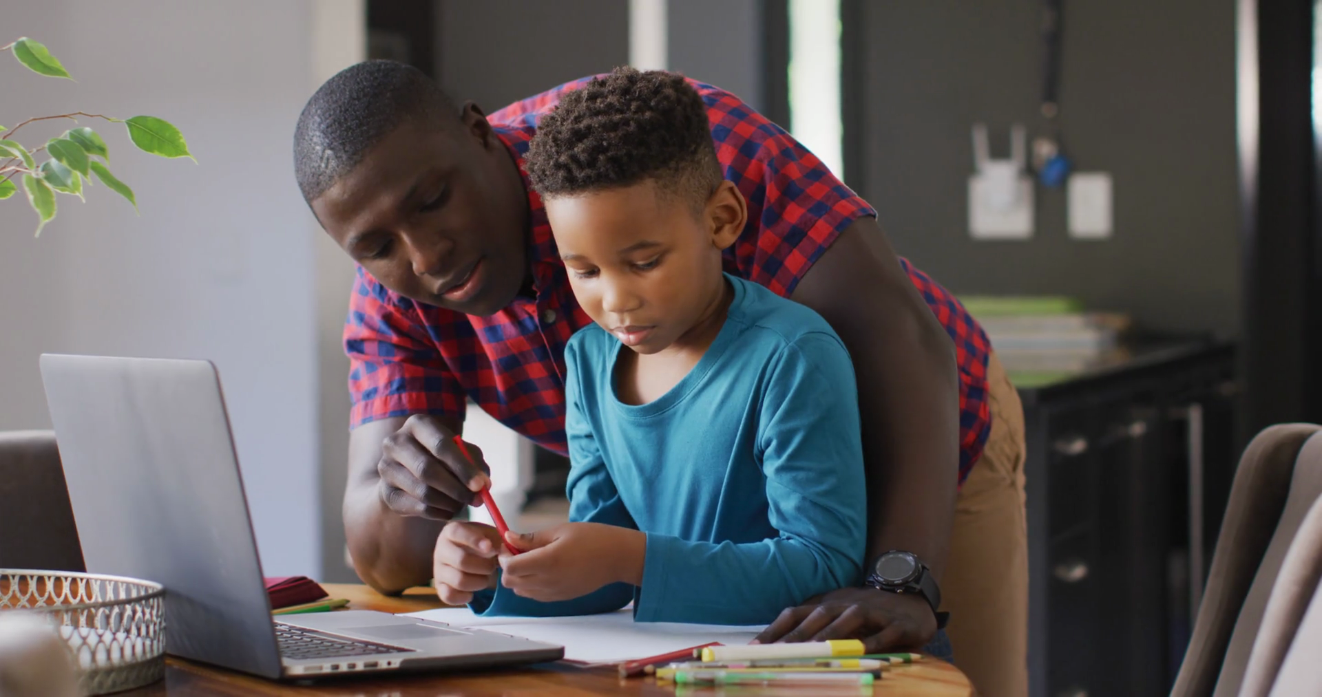 Video Of African American Father Helping Son Stock Footage SBV ...