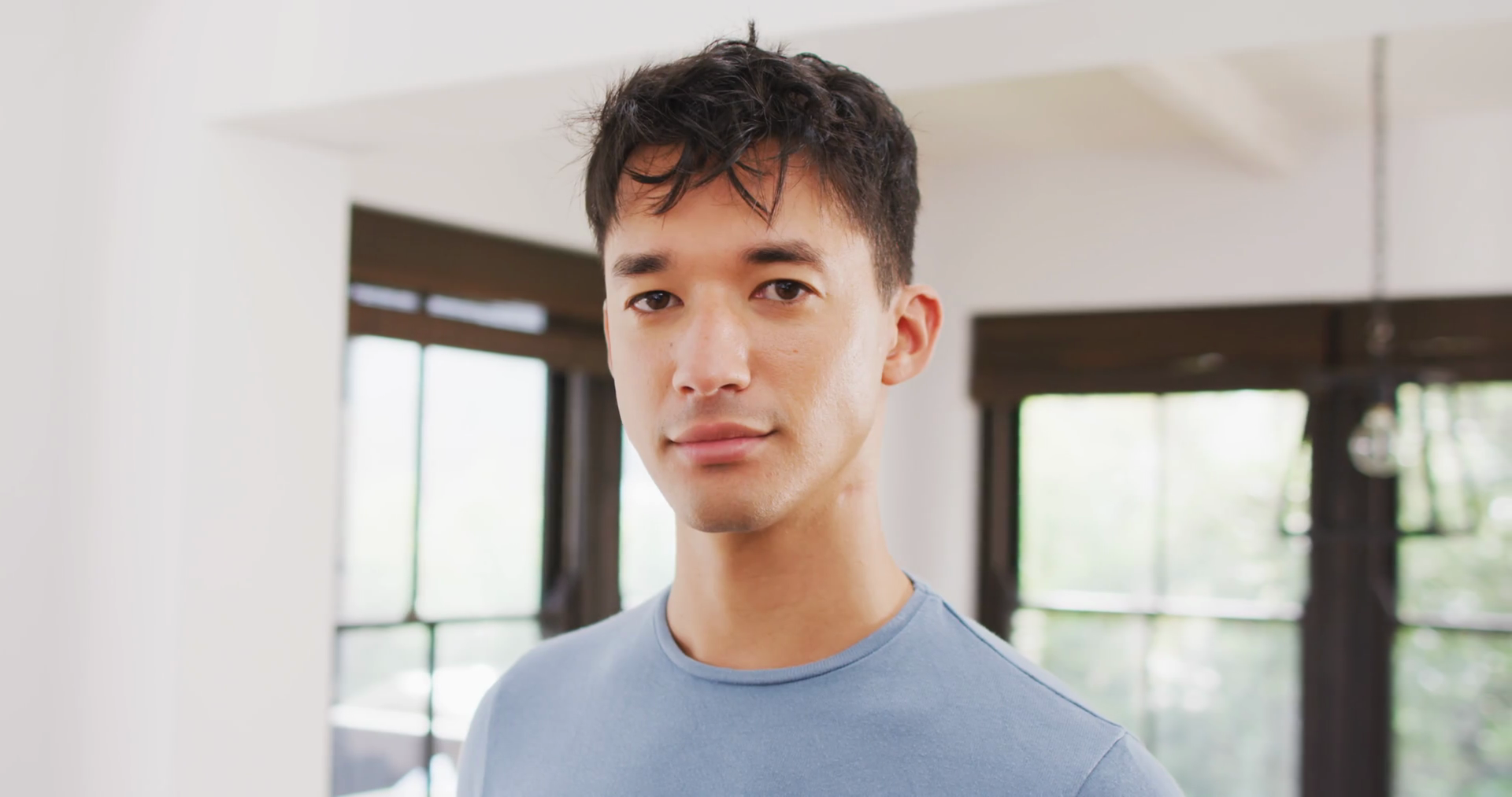 Portrait Of Happy Biracial Man Looking At Stock Footage SBV-348448077 ...