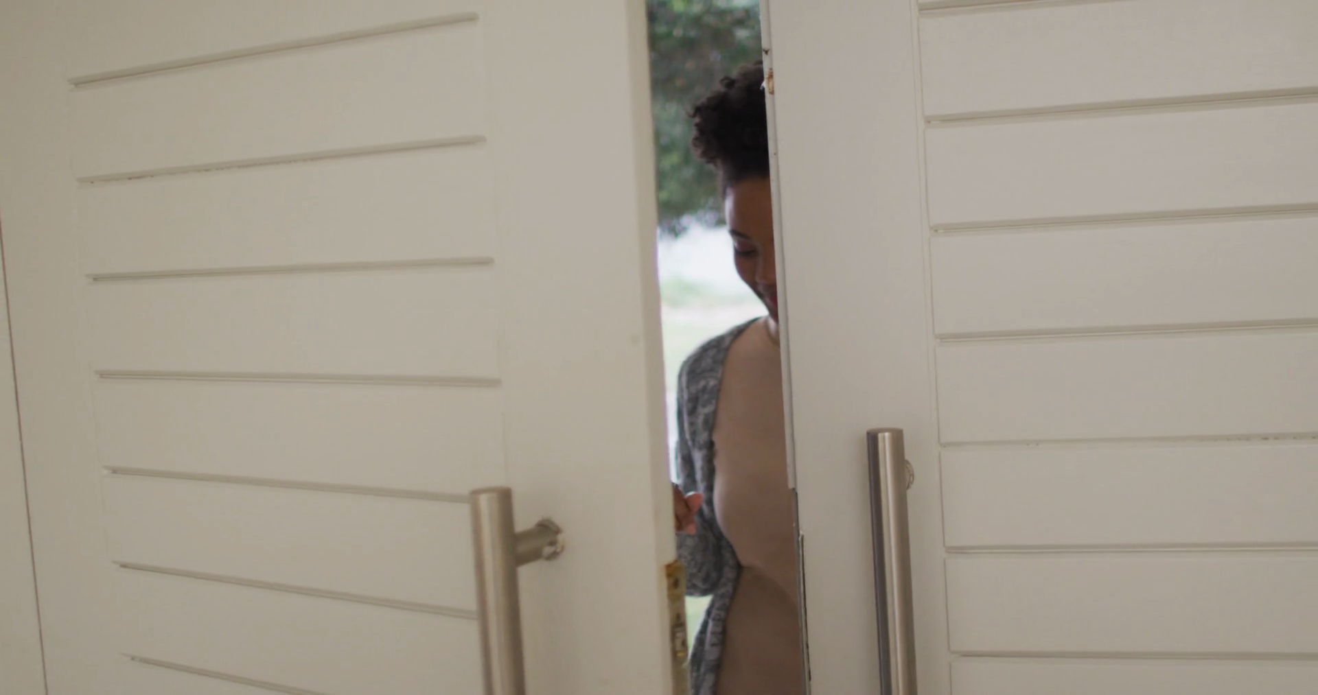 Video Of Happy Diverse Couple Walking Into Stock Footage SBV-348424815 ...