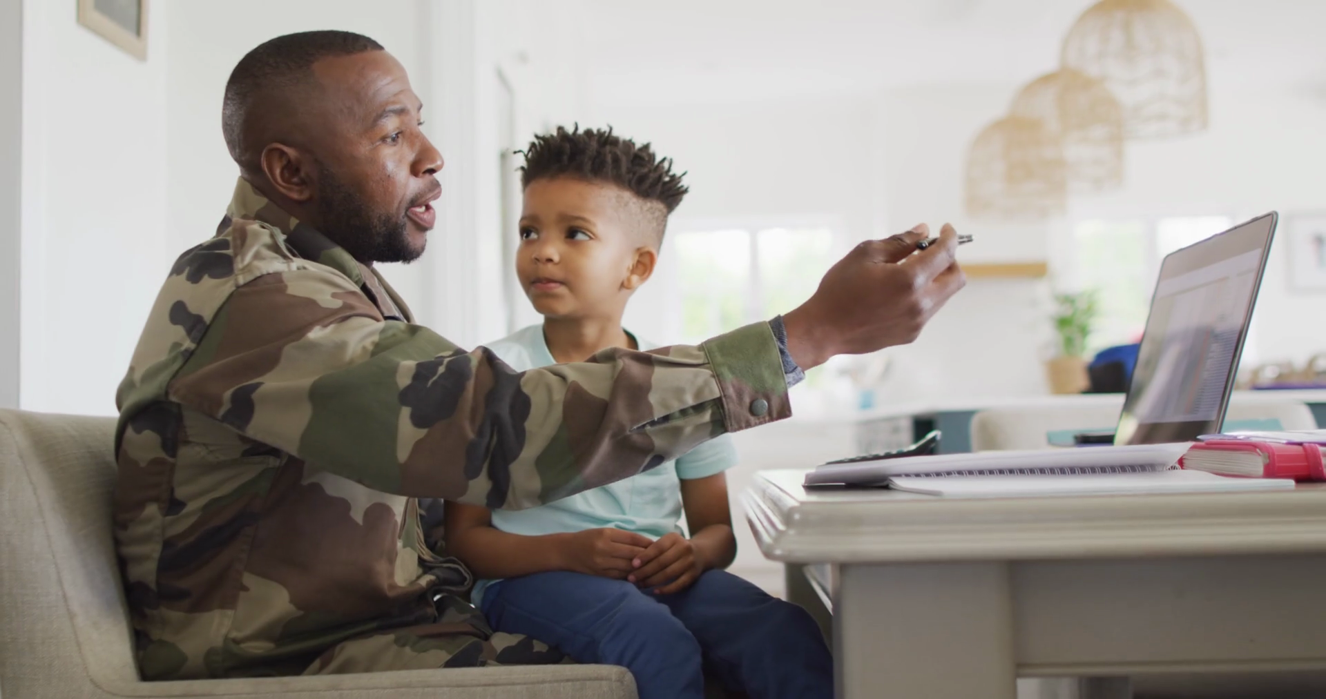 African American Father With Son Learning Stock Footage SBV-348607582 ...