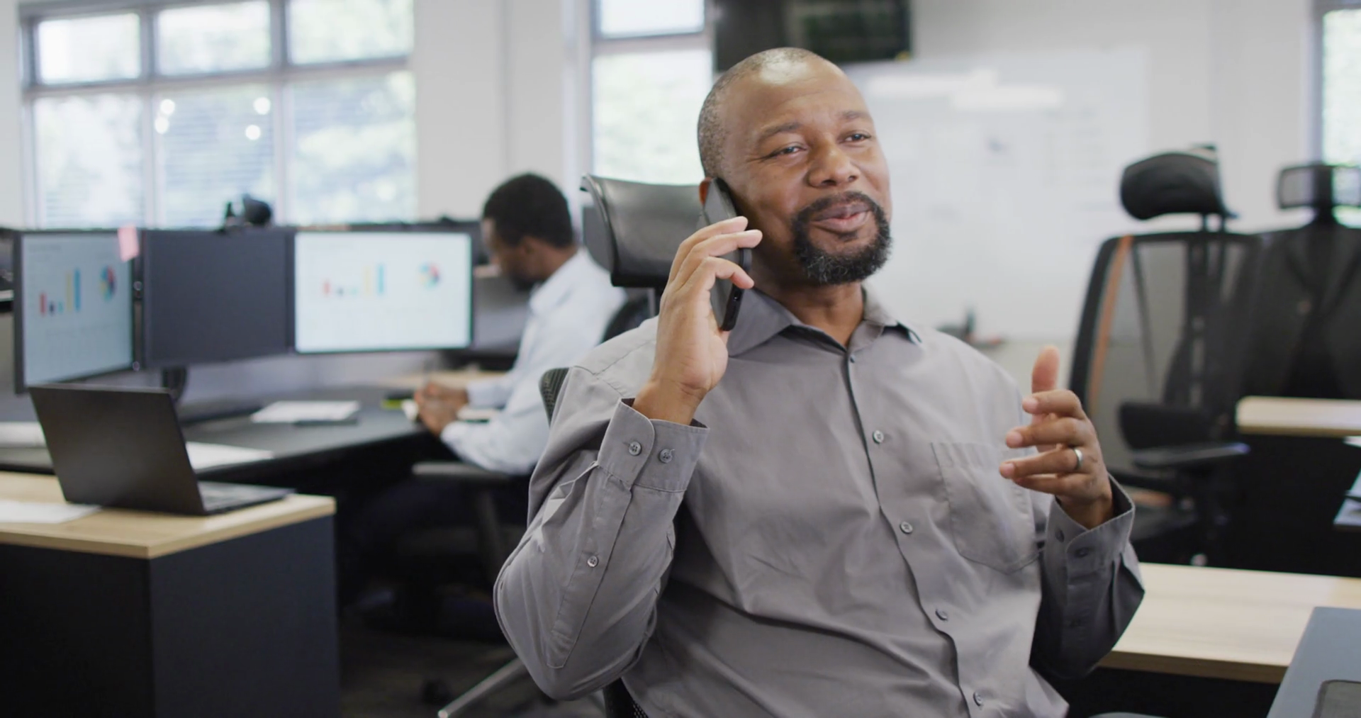 Happy African American Businessmen Talking Stock Footage SBV-348478378 ...