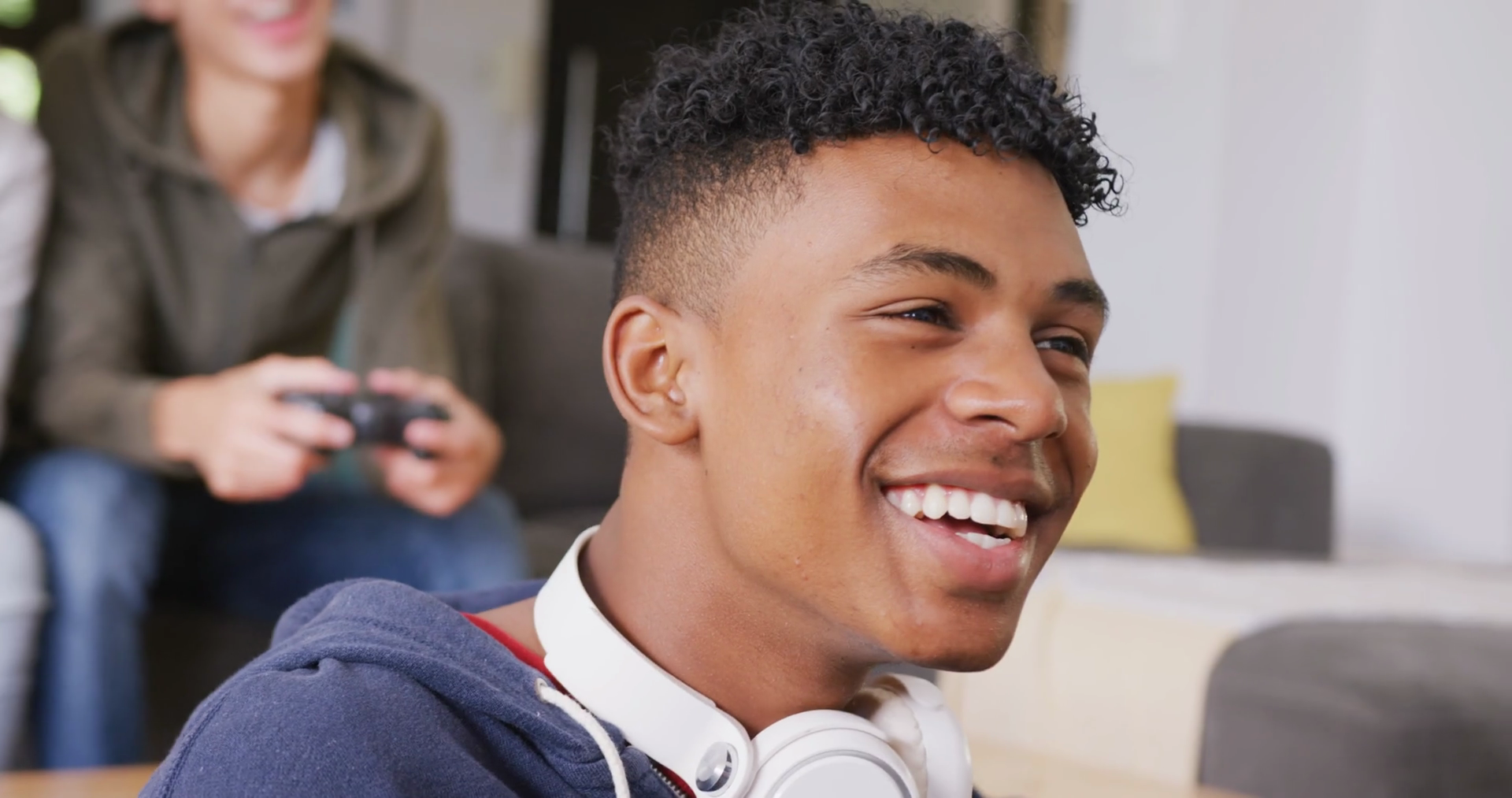 Happy Diverse Male Teenage Friends Playing Stock Footage SBV-348030193 ...