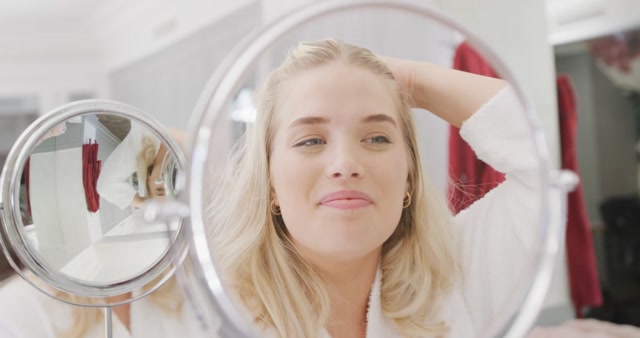 Healthy Happy Woman Mirror Stock Footage: Royalty-Free Video Clips - Storyblocks