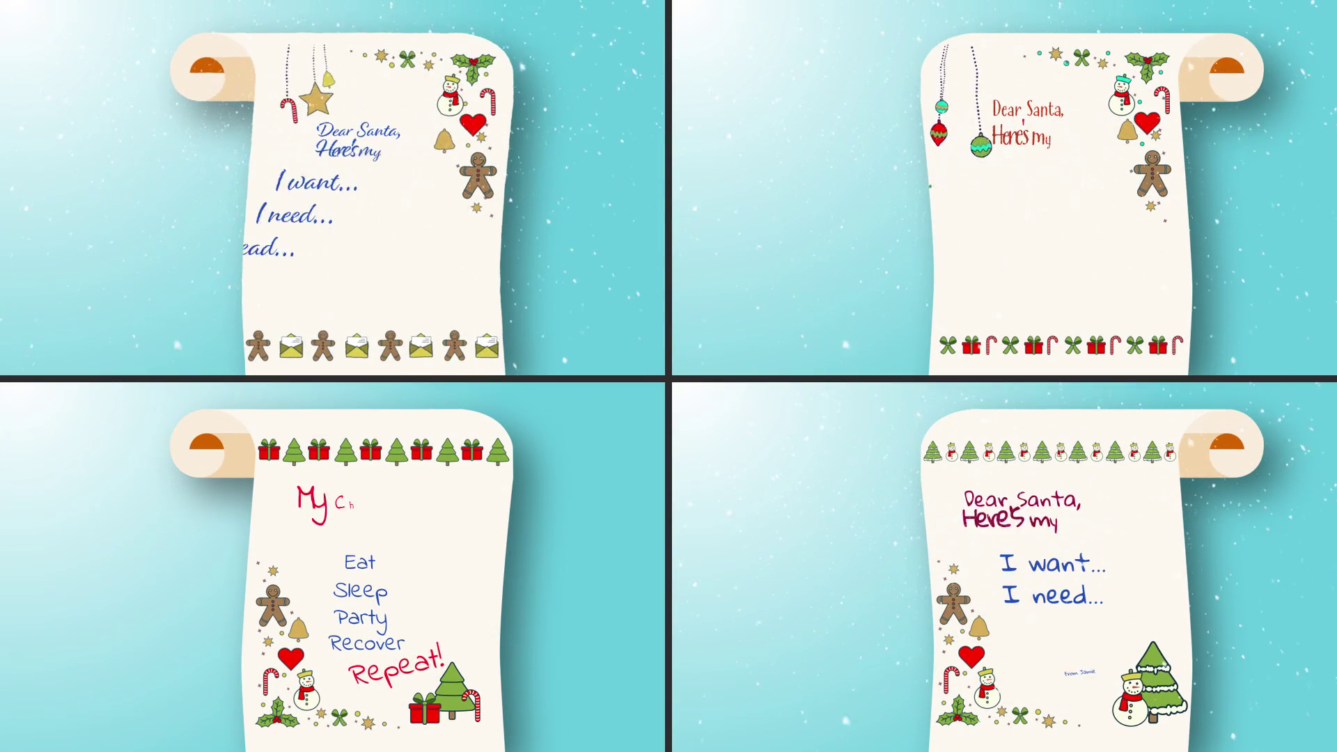 Christmas List Animation 00:43 SBV-339011558 - Storyblocks