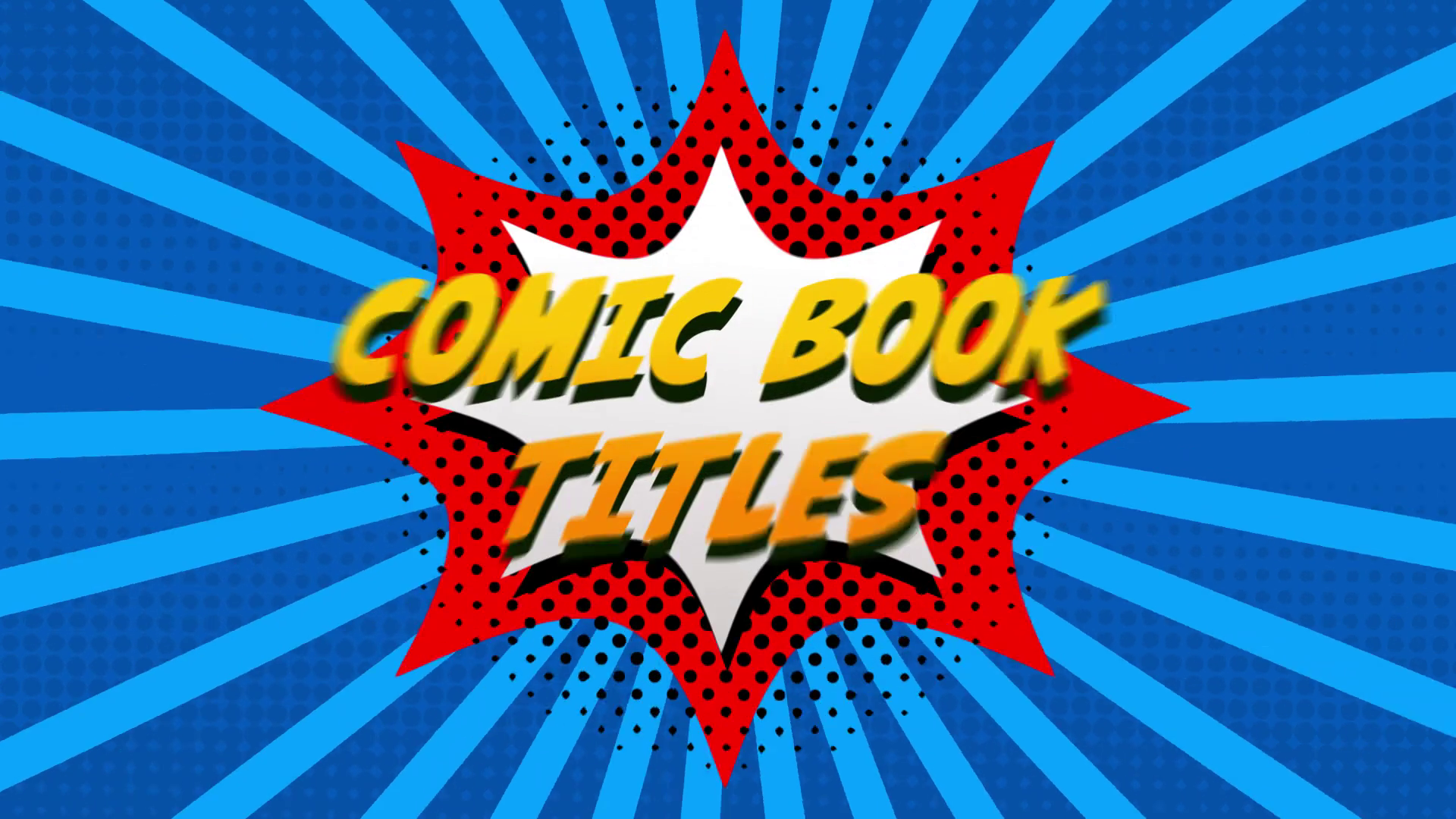 Comic Book Titles Template SBV 338946428 Storyblocks