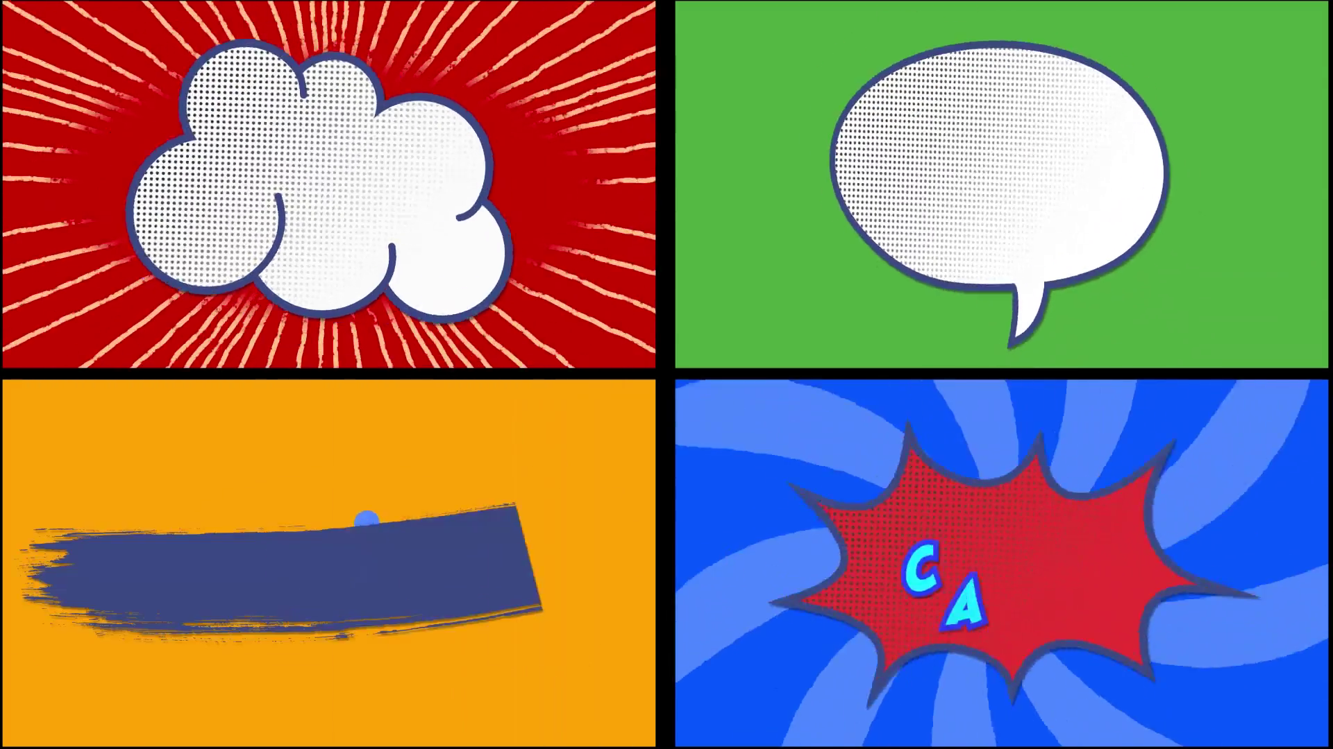 Comic Cartoon Titles Template SBV-338968709 - Storyblocks