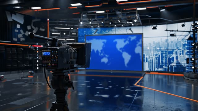 News Studio Set | Technology motion backgrounds - Storyblocks