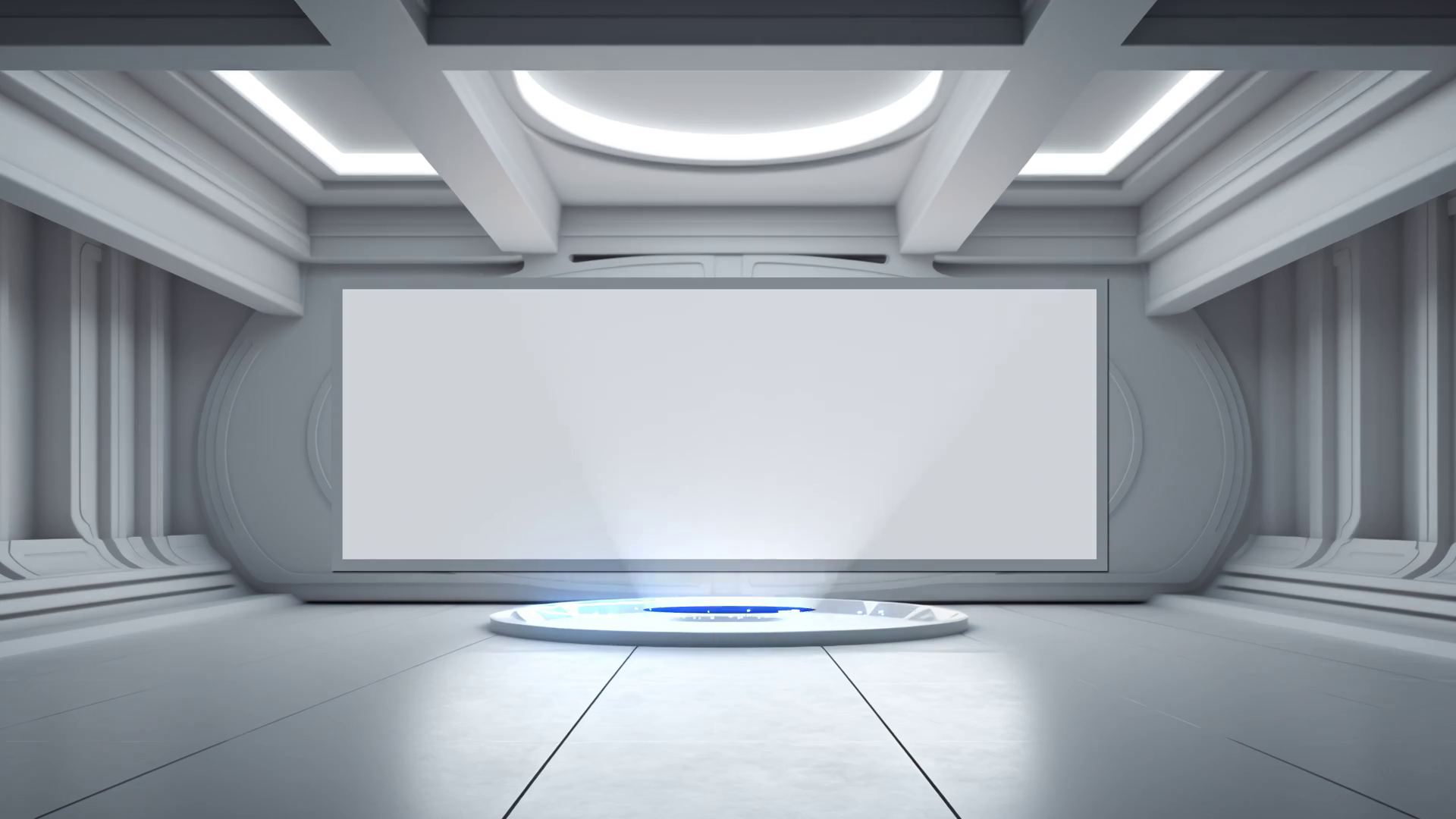 A Clean Futuristic Room Studio With Screen Stock Motion Graphics SBV ...