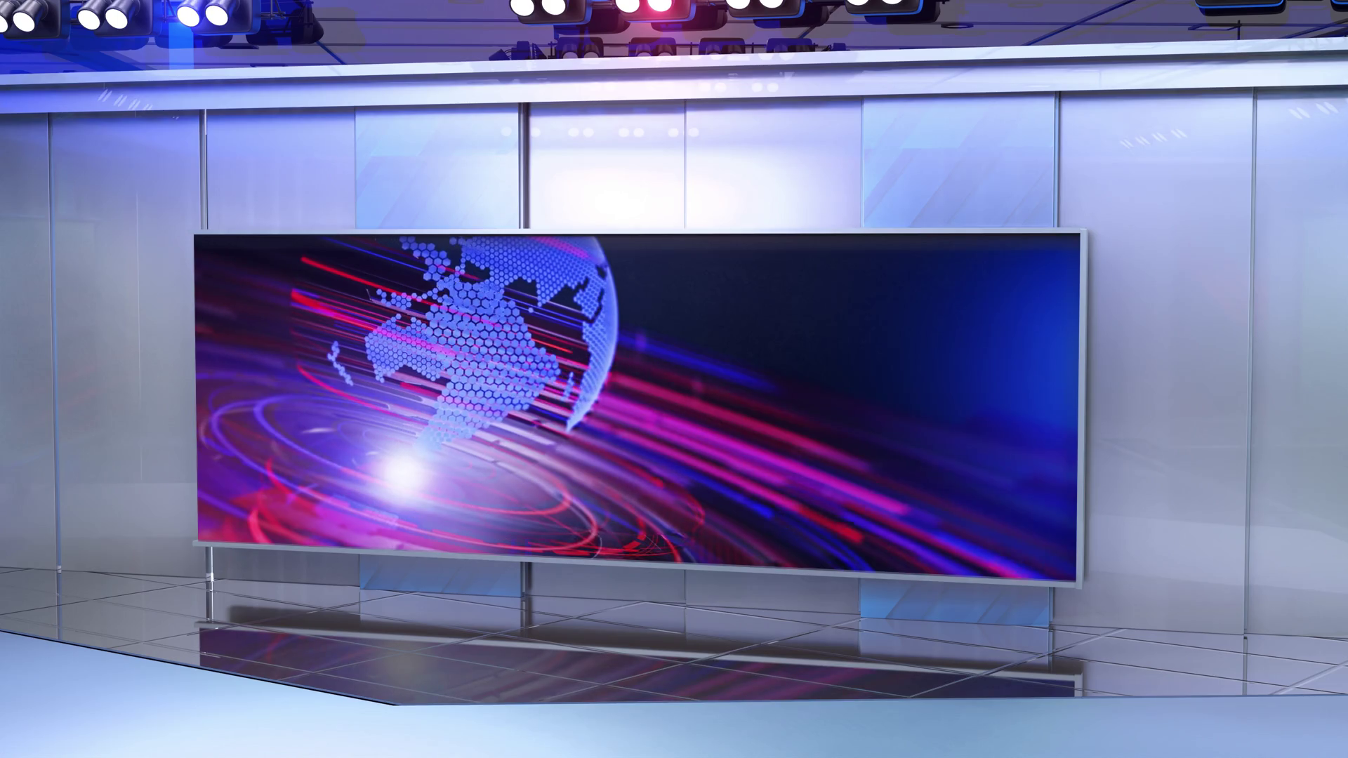 Virtual Studio Set Global News Stock Motion Graphics SBV-347365572 ...