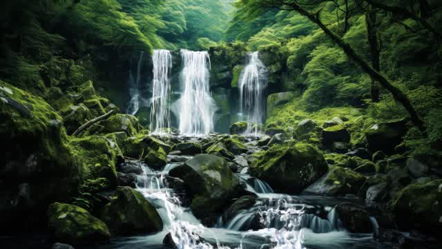 Waterfall | Colors motion backgrounds - Storyblocks