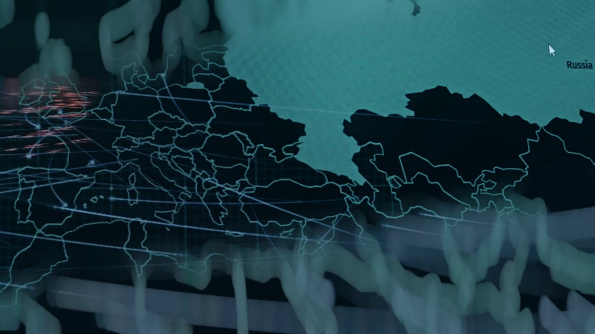 Russia Highlighted On Live Map Of Cyber Stock Footage SBV-352275101 ...