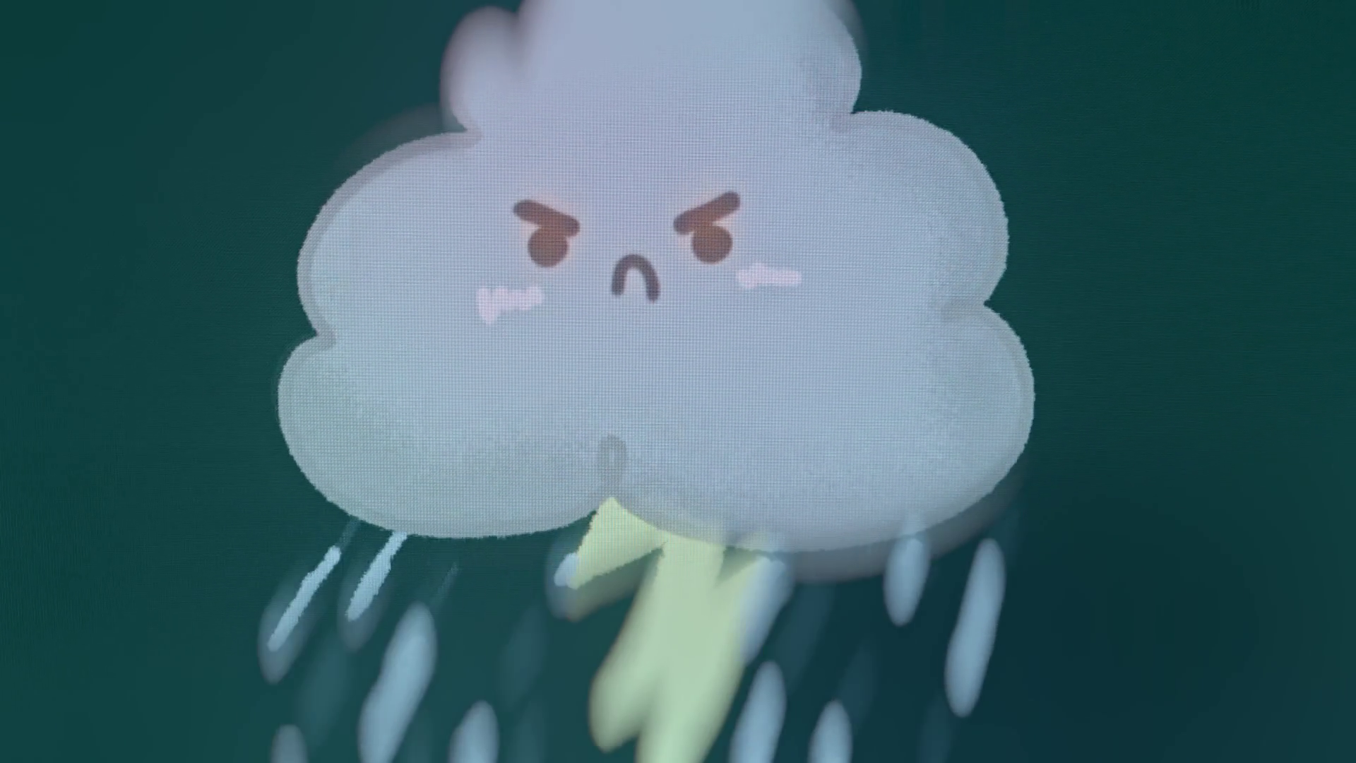 Angry Cloud Pouring Rain Creating Lightning Stock Footage SBV-352276073 ...