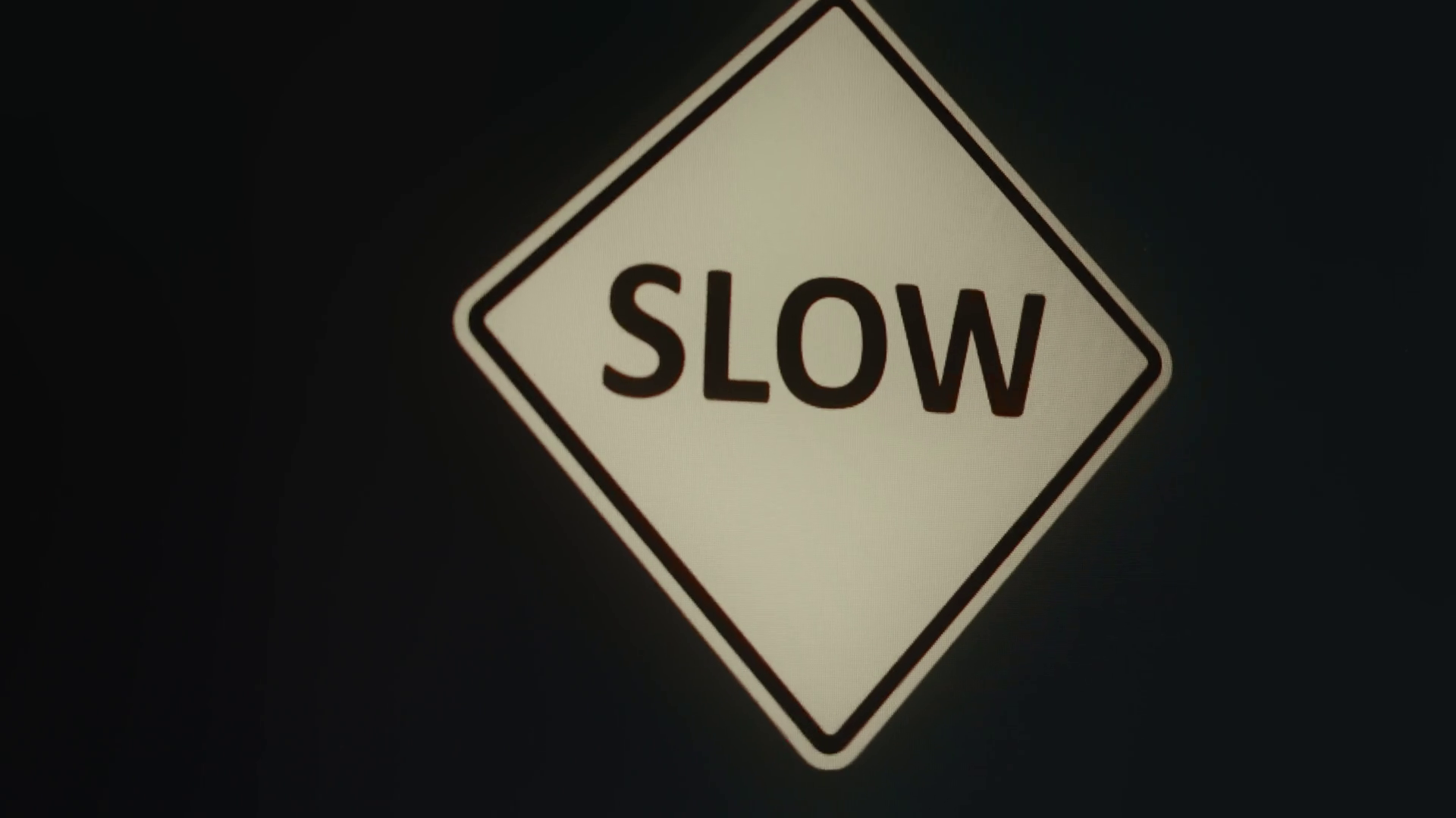 Slow Traffic Sign Cautious Slow Driving Stock Footage SBV-352556388 ...