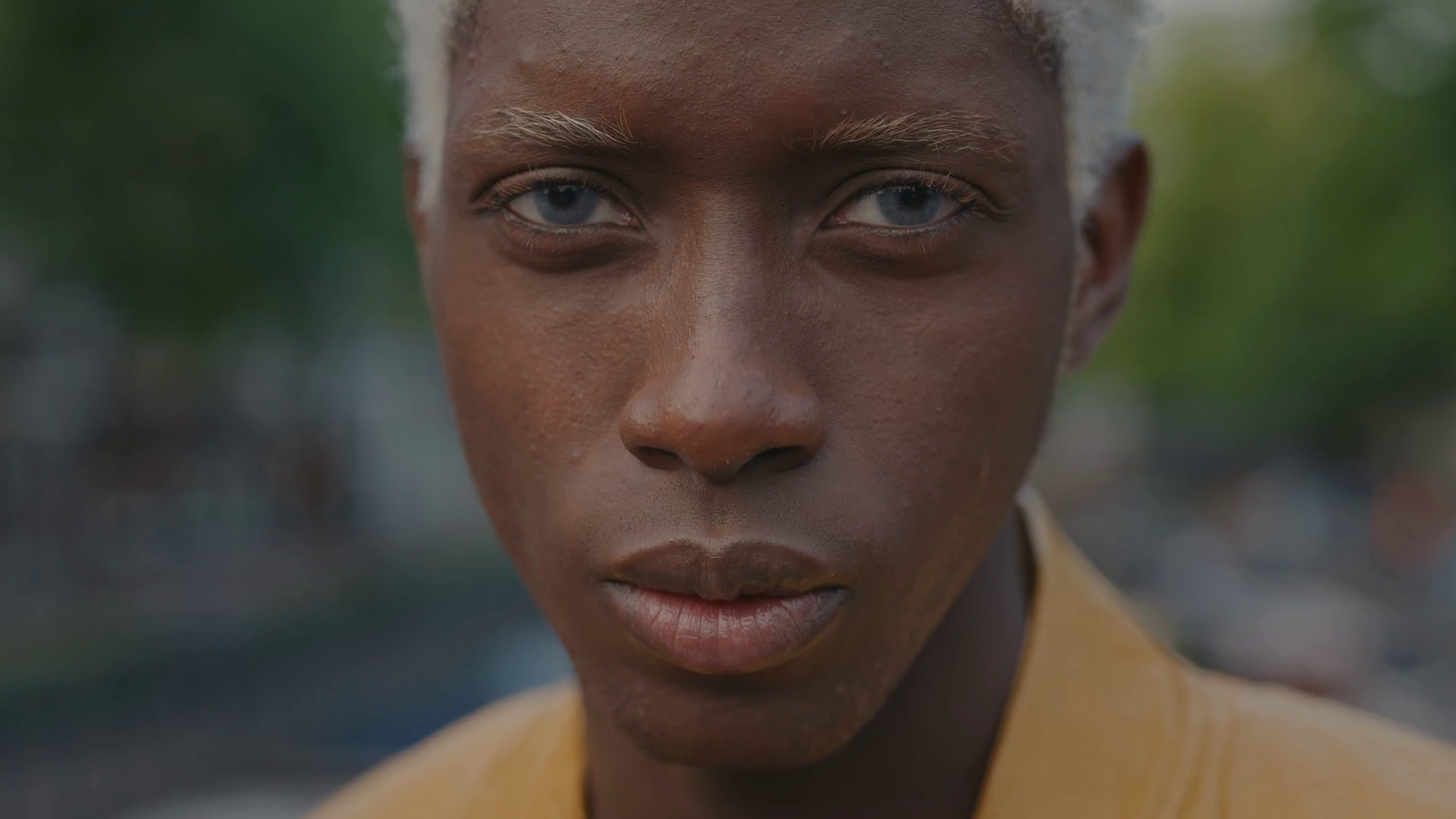 Portrait Of Young Black Boy With White Dyed Stock Footage SBV-347168846 ...