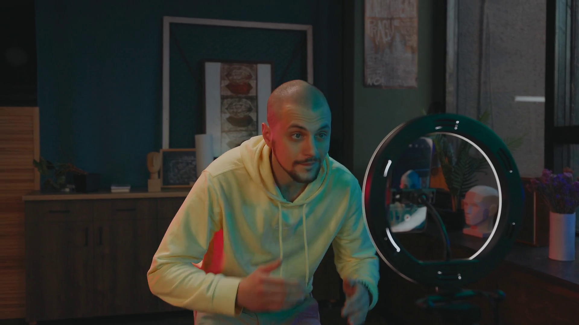 Influencer On Social Media: Joyful Young Man Stock Footage SBV ...