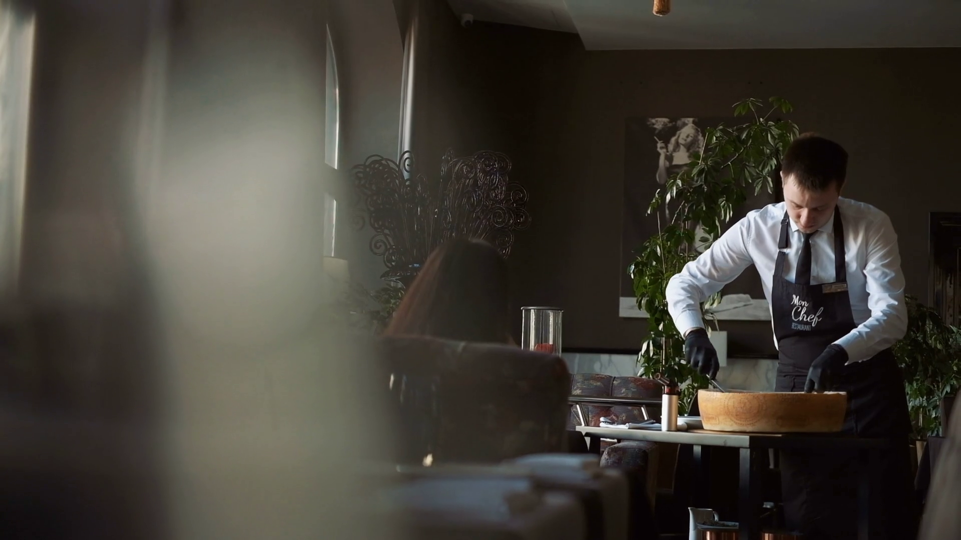 Hotel Staff Is Working In Stylish Dining Stock Footage SBV-337770462 ...