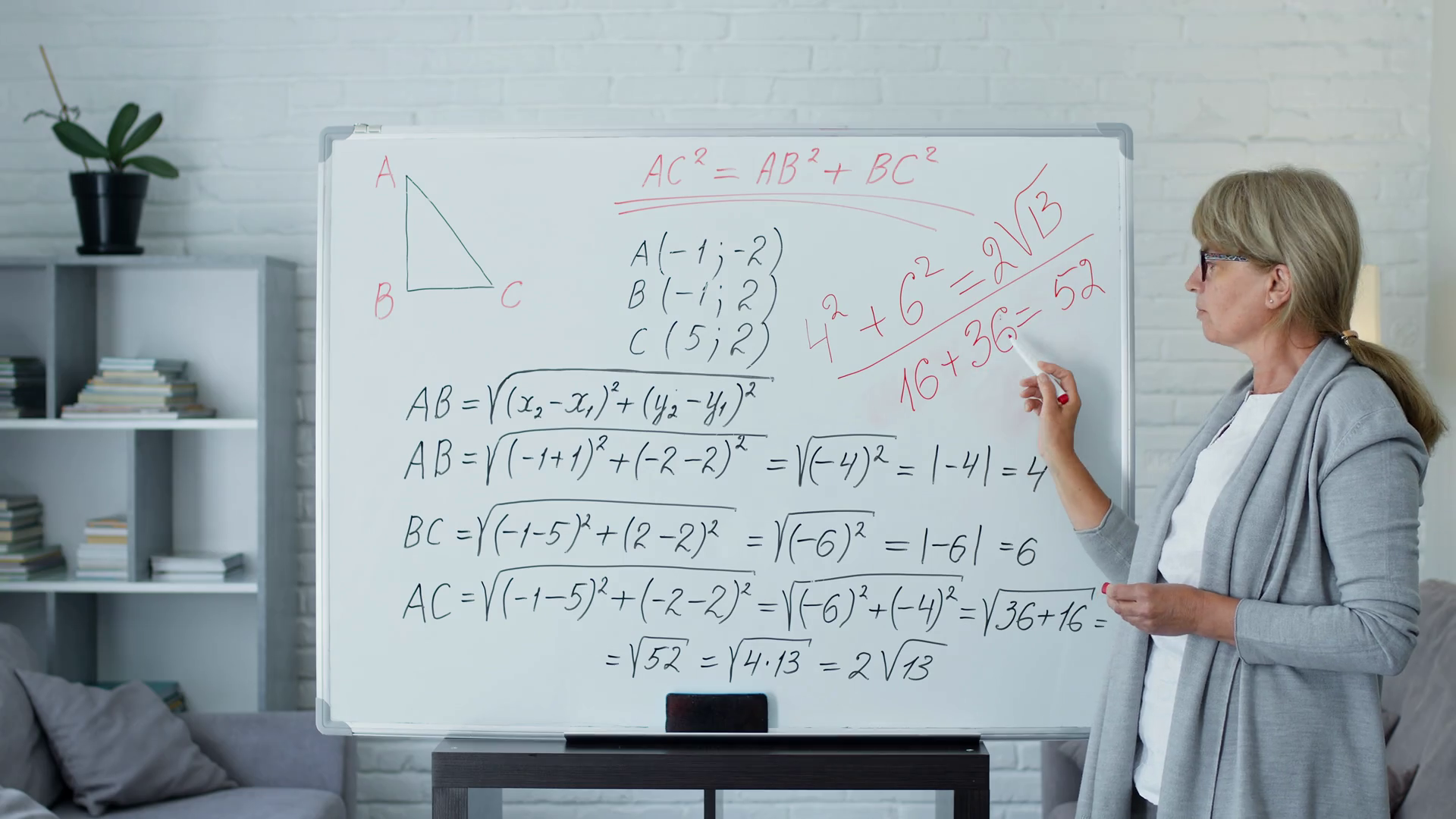 Nice Female Math Teacher With Board Room Stock Footage SBV-338773607 ...