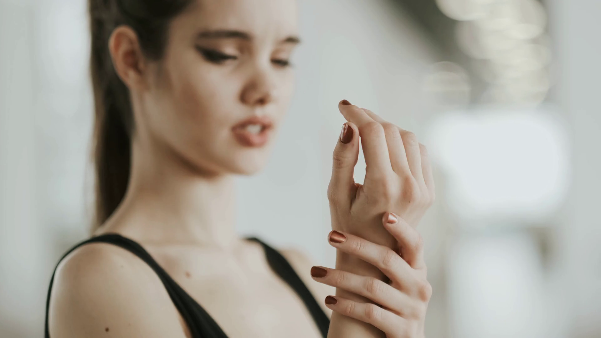 Severe Pain In Wrist Whining Face Portrait Stock Footage SBV-334538080 ...