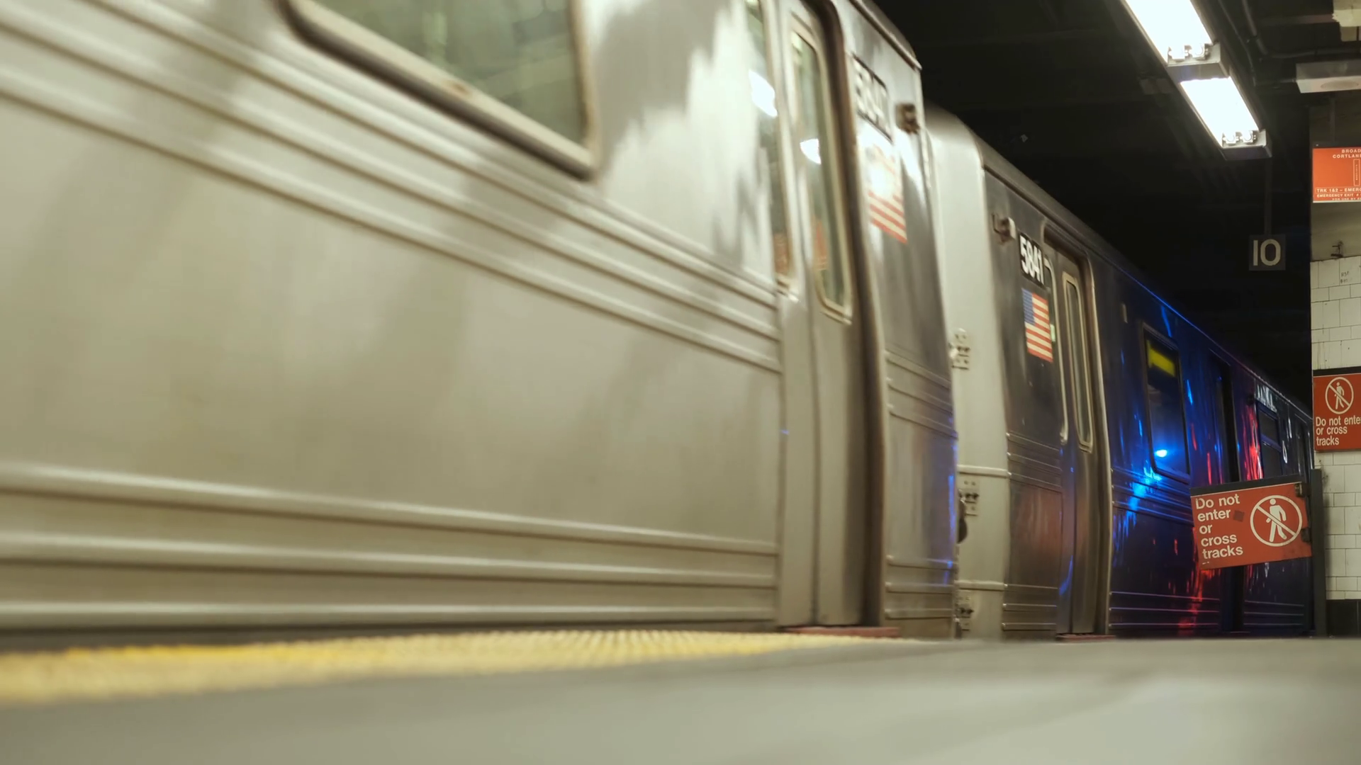 Train Departs Warning Signs People: Caution Stock Footage SBV-335975004 ...