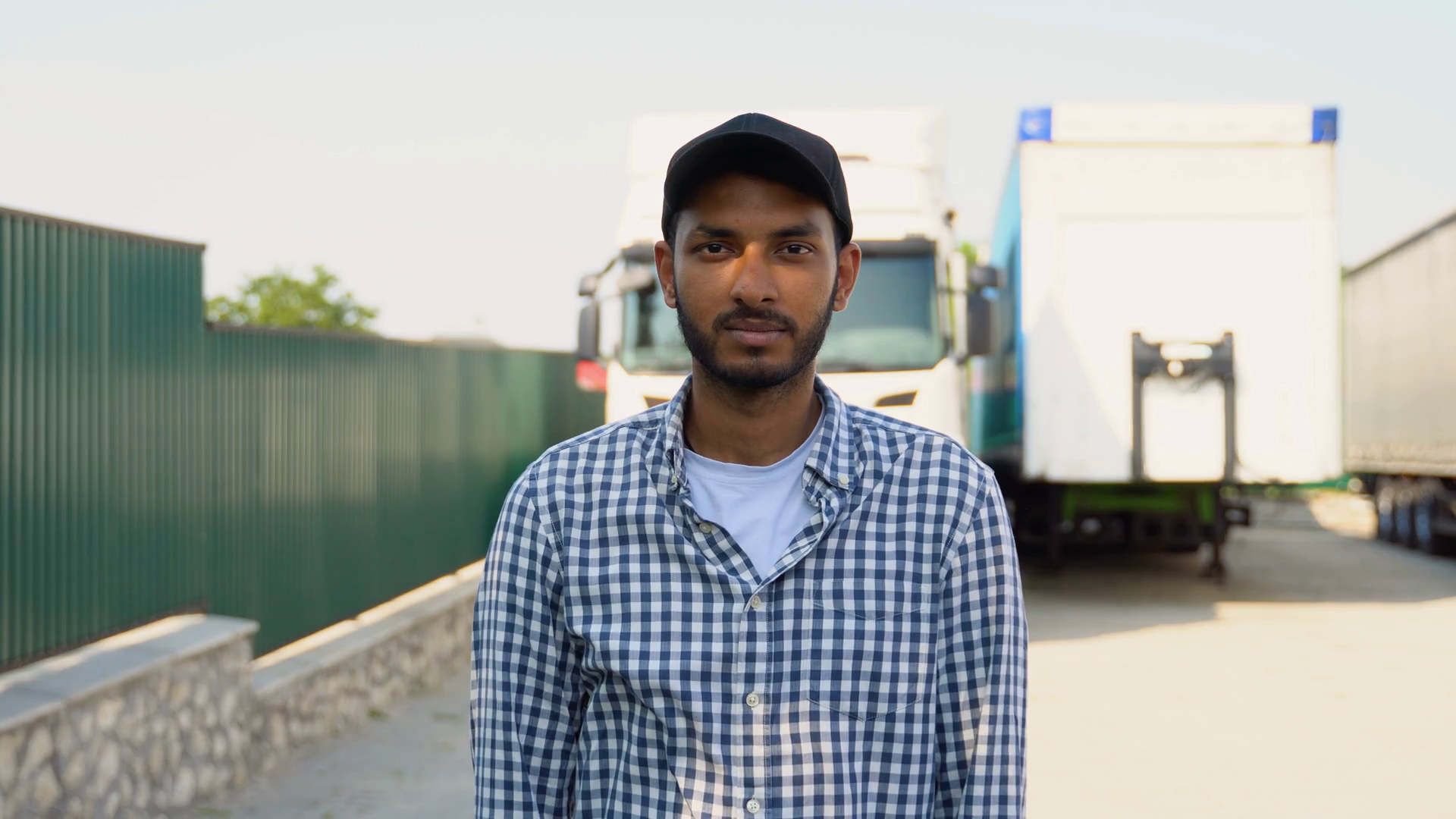 Indian Truck Driver In Casual Clothes With Stock Footage SBV-352820616 ...
