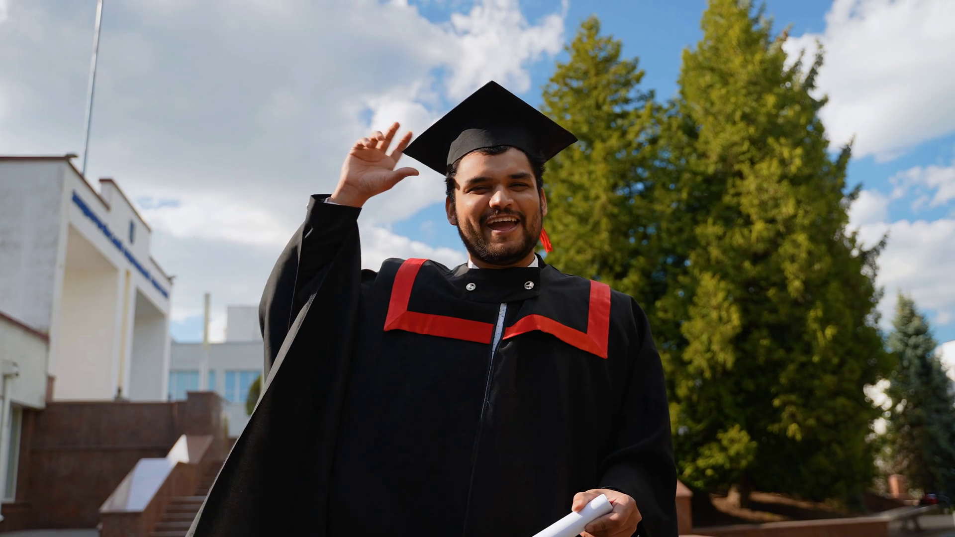 Indian Student Graduate In Graduation Gowns Stock Footage SBV-353202989 ...