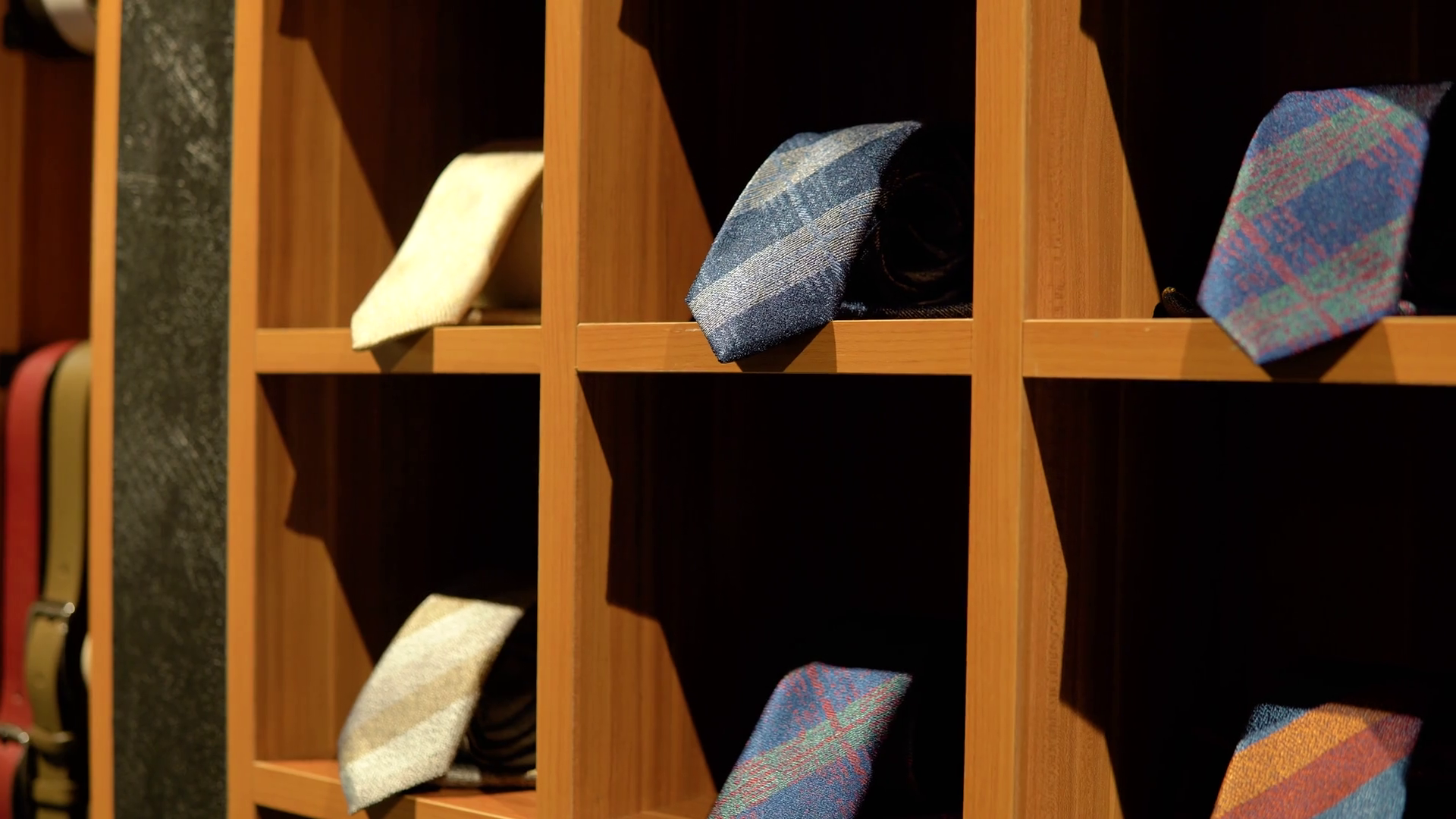 Showcase With Ties In Luxury Boutique Of Stock Footage SBV-352119902 ...