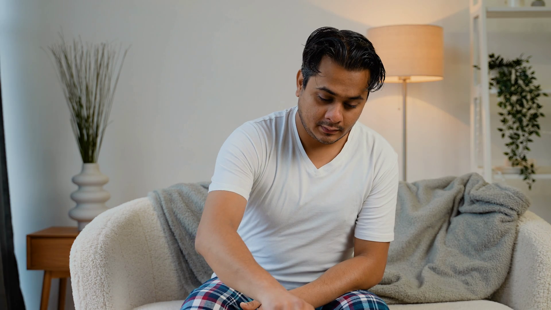 Indian Man Sprays Nasal Spray Sitting On Stock Footage SBV-352929851 ...