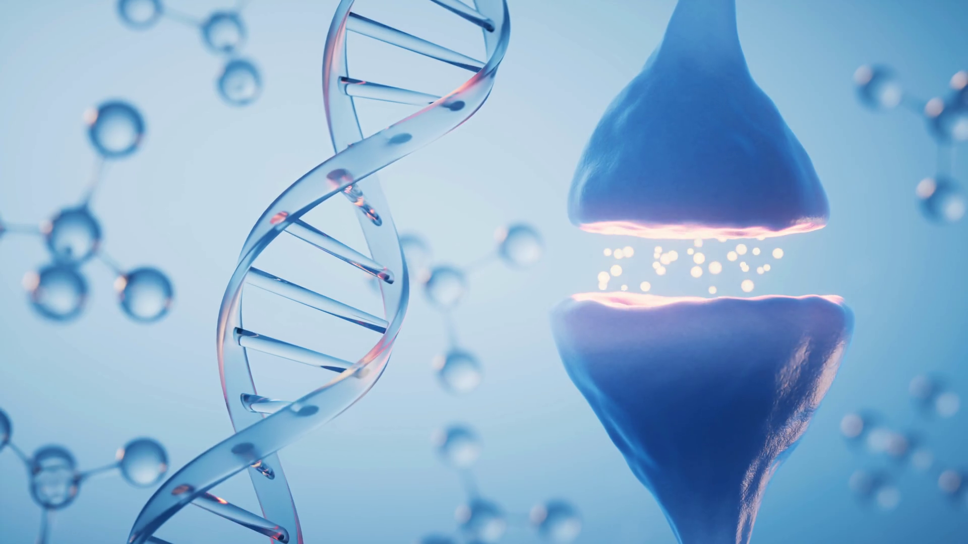 Synapse Of Neuron Cell Biology Concept 3d Stock Motion Graphics SBV ...