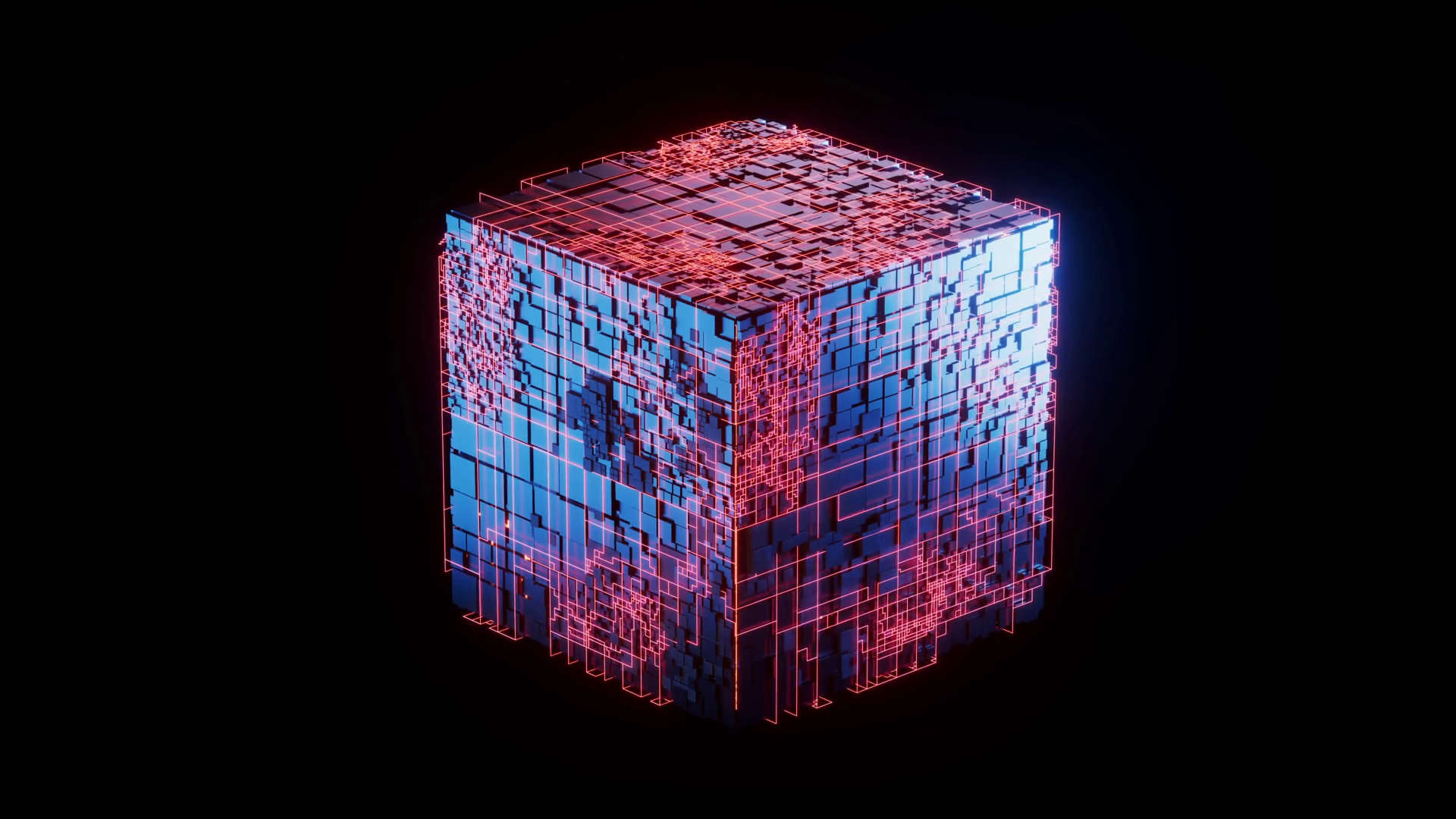 Abstract Technology Cube Construction 3d Stock Motion Graphics SBV-347635352 - Storyblocks