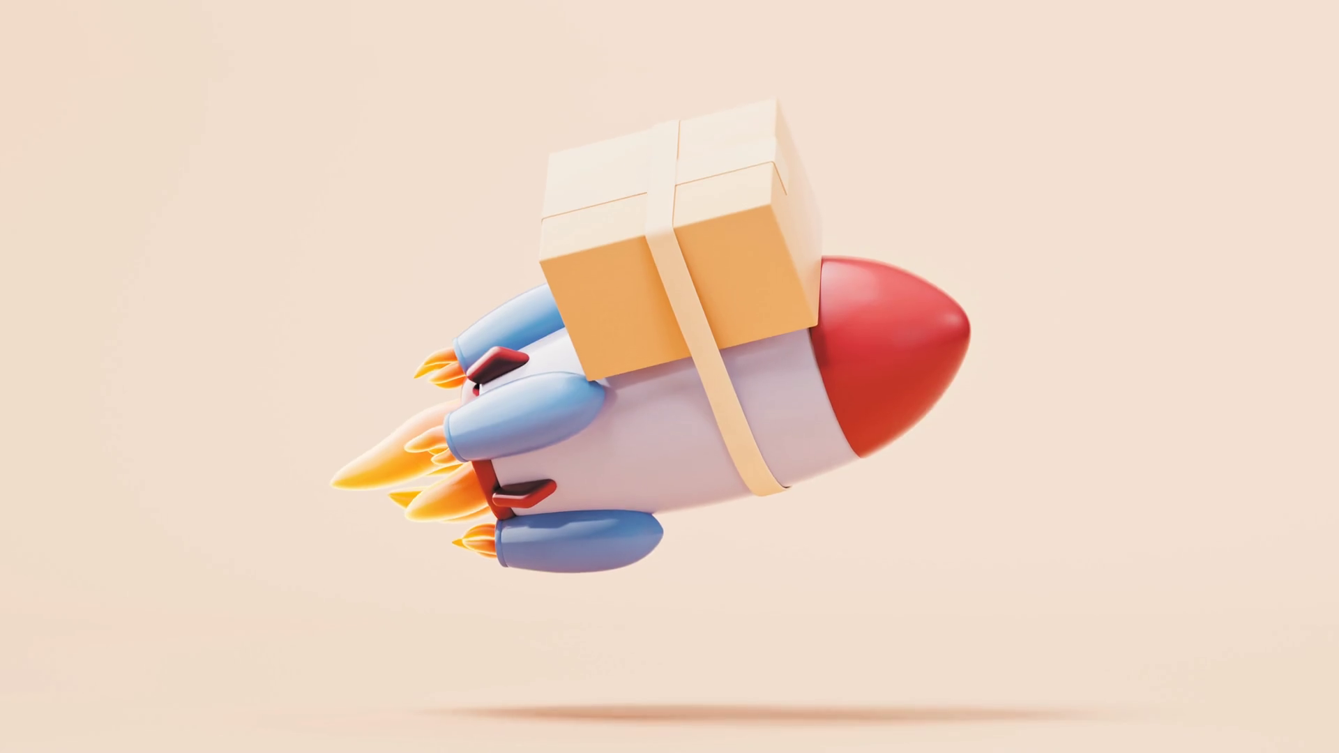Loop Animation Of Logistics Rocket 3d Stock Motion Graphics SBV ...