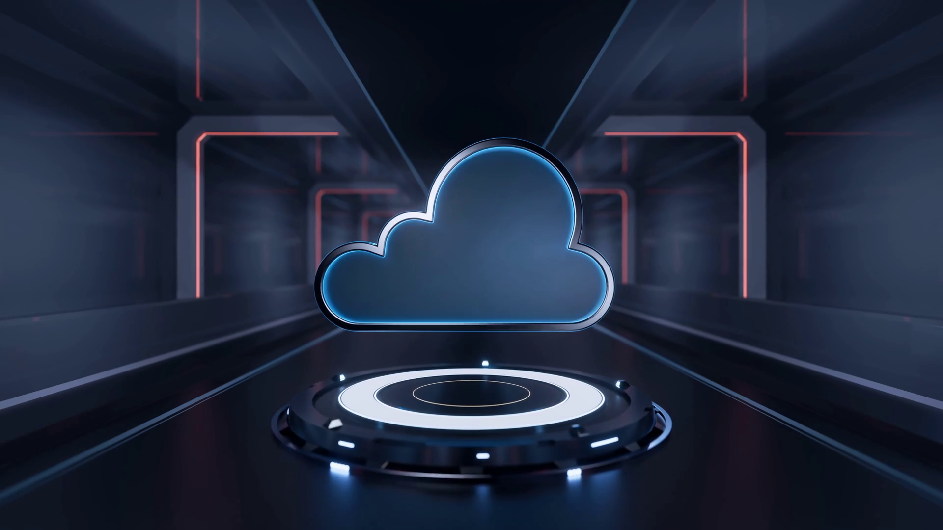 Cloud With Technology Background 3d Rendering Stock Motion Graphics SBV ...