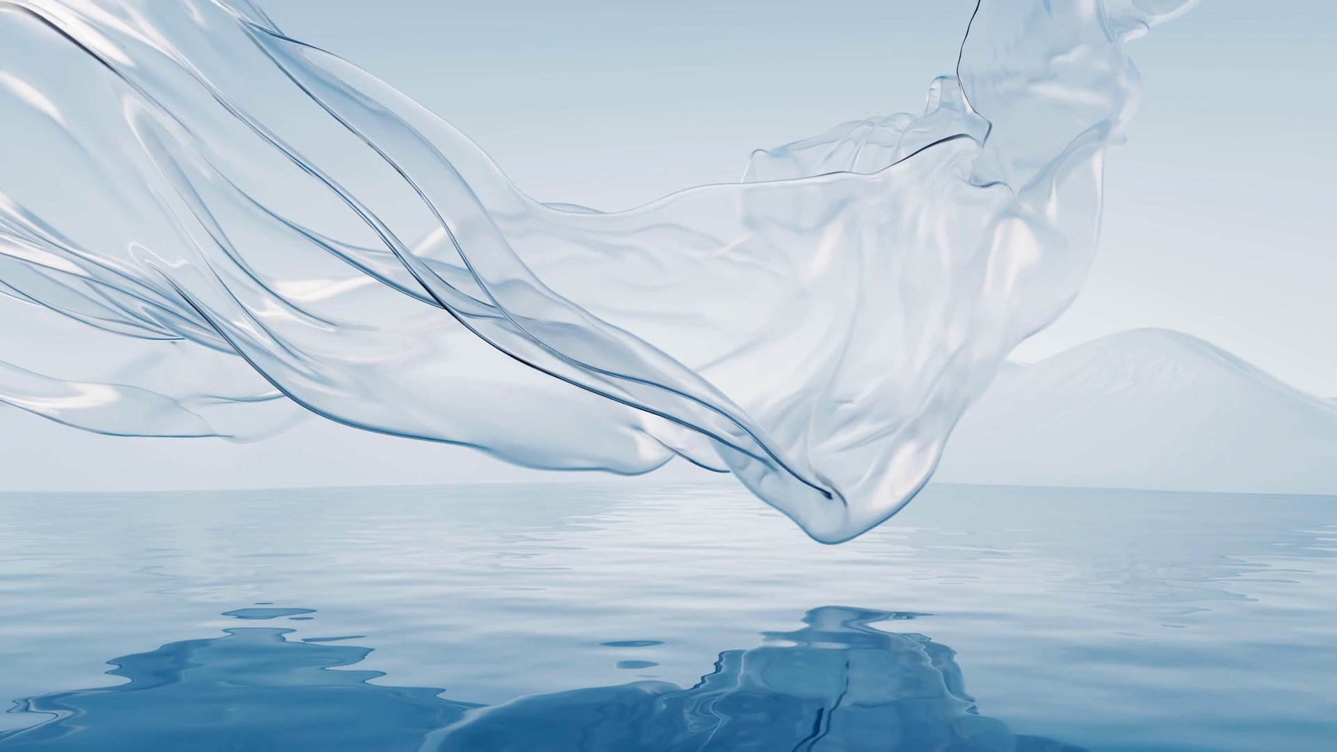 Flowing Transparent Cloth With Water Surface Stock Motion Graphics SBV-347728847 - Storyblocks