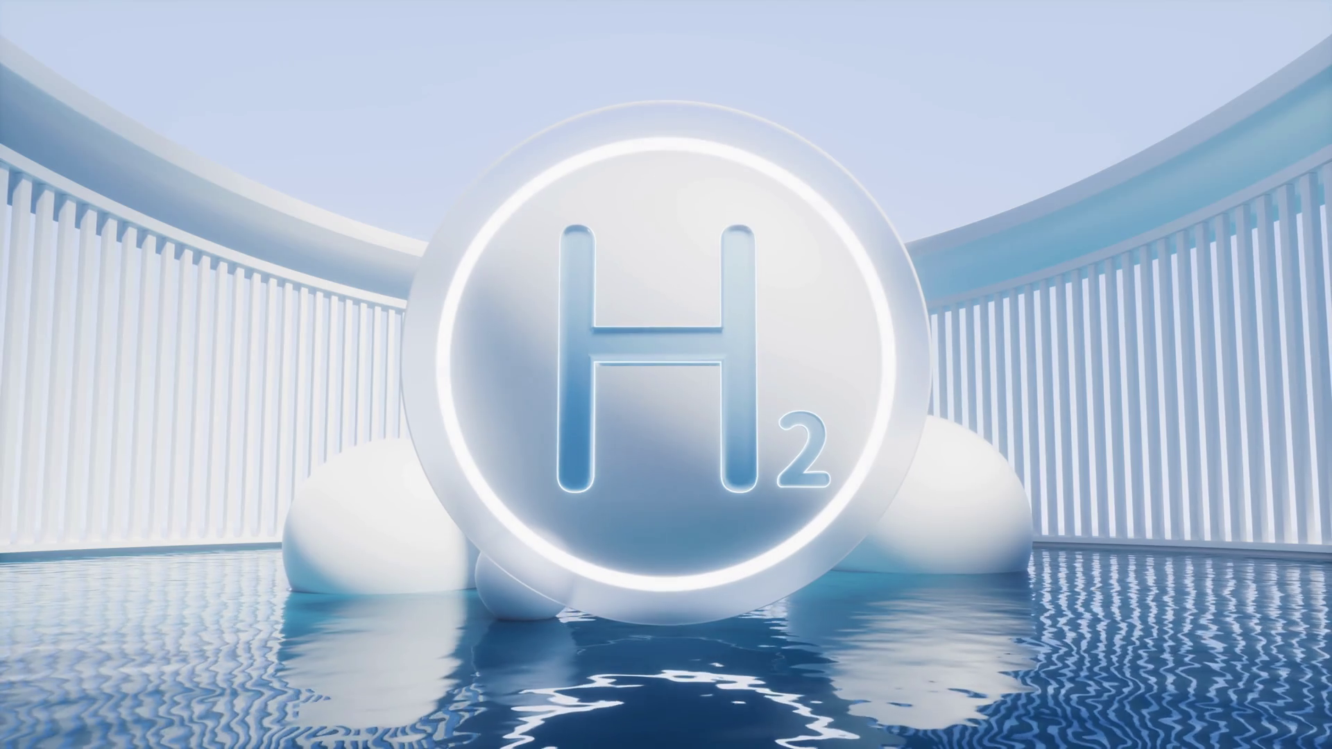 Hydrogen Energy With Water Surface 3d Stock Motion Graphics SBV ...
