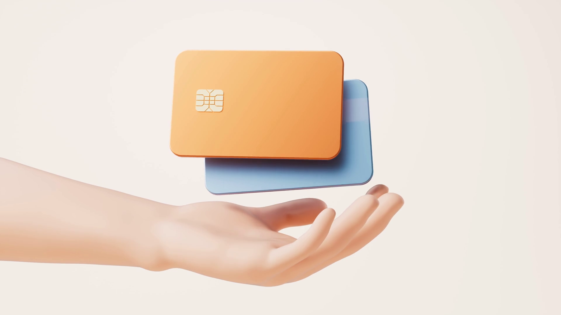 Loop Animation Of Cartoon Bank Cards In Hand Stock Motion Graphics SBV ...