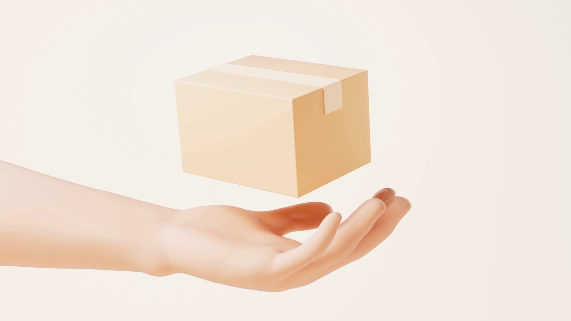 Loop Animation Of Cardboard Box In Hand 3d Stock Motion Graphics SBV ...