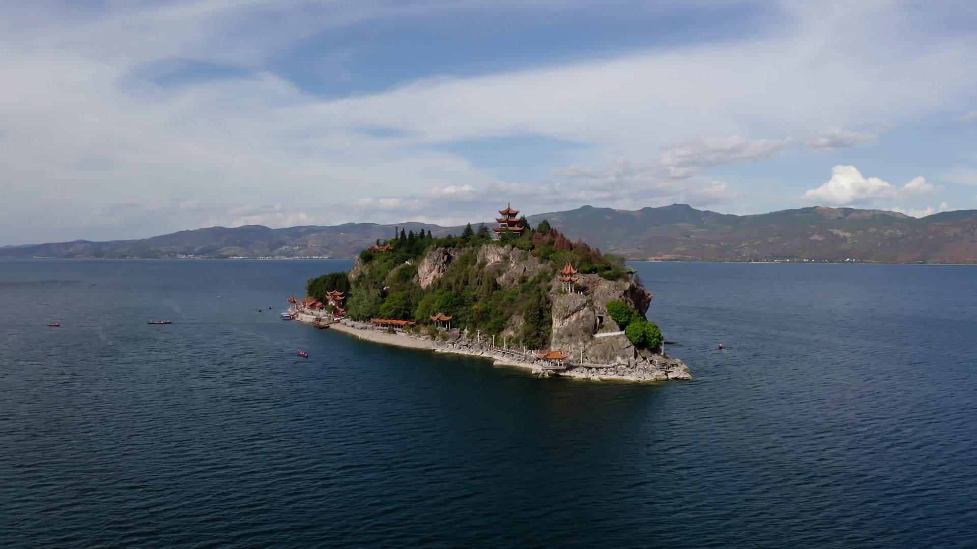 Island In Fuxian Lake In Yunnan China Stock Footage SBV-348368695 ...