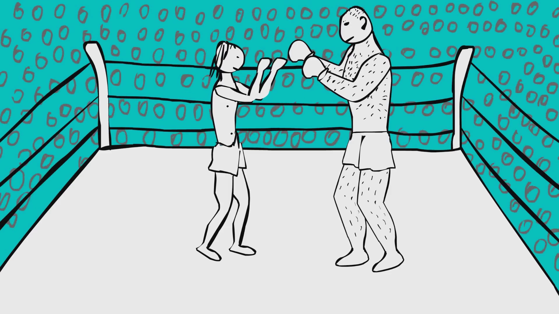 Hand Drawn Animated Boxing Ring With Two Stock Motion Graphics SBV ...