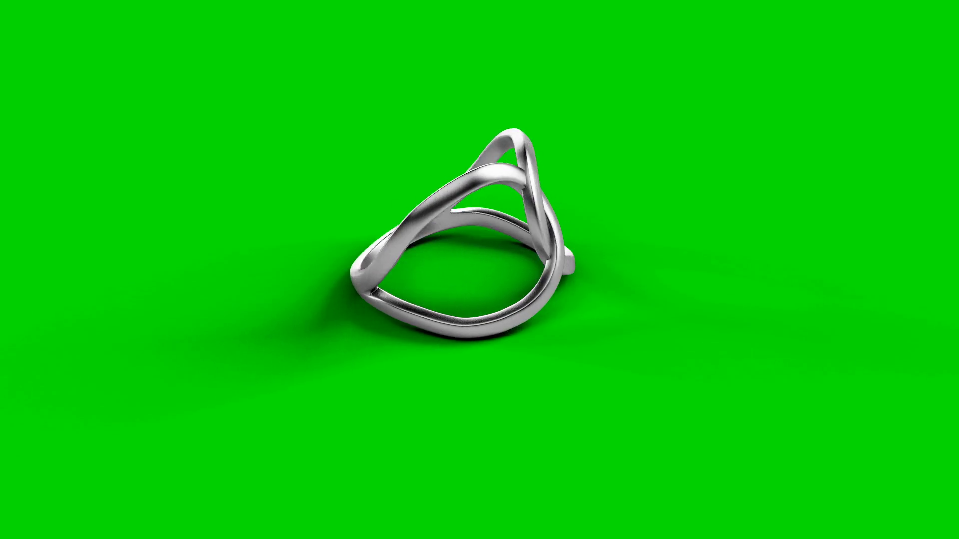 Infinity Shaped Silver Ring 3d Render Green Stock Motion Graphics SBV ...