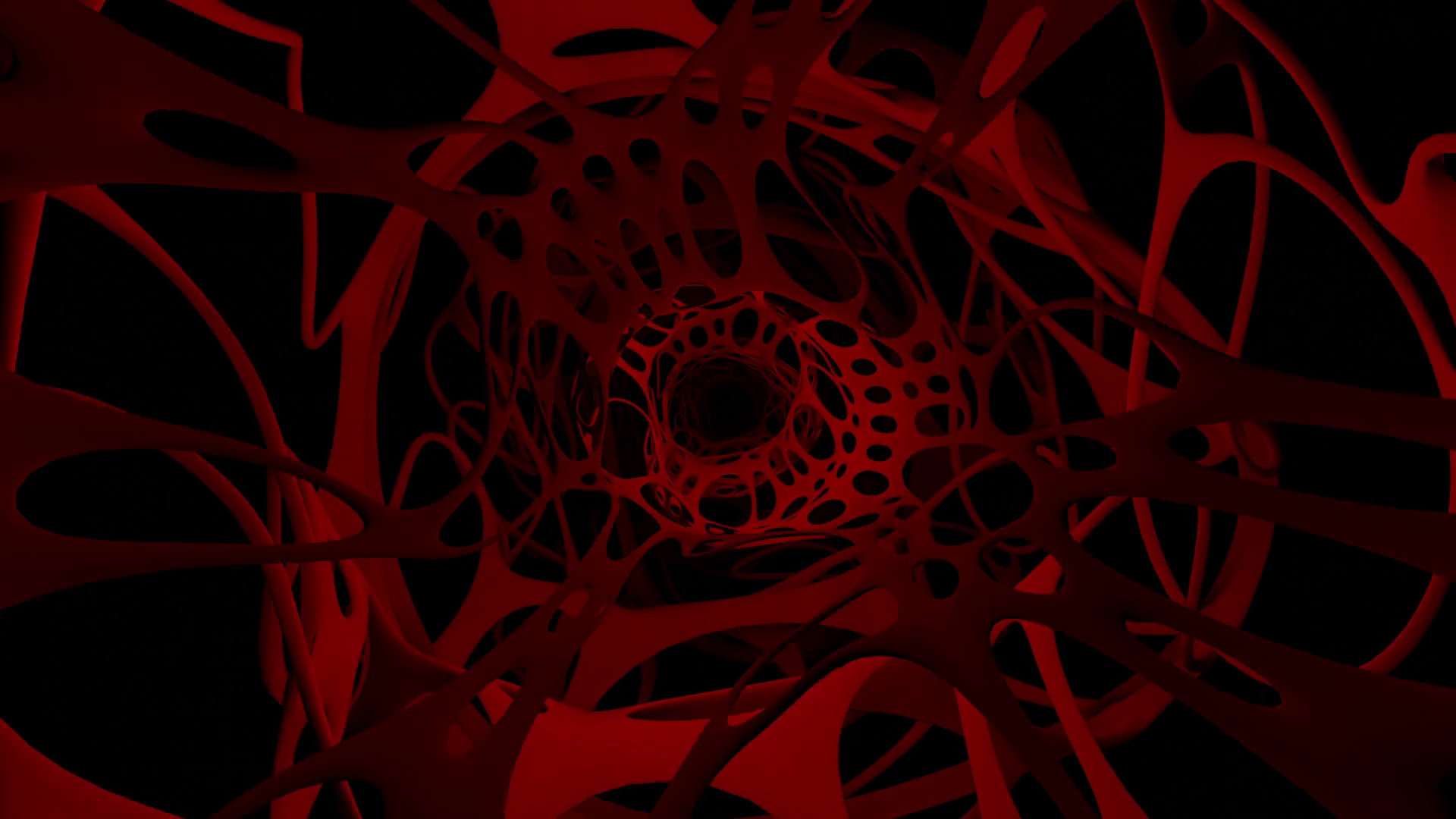 Moving Through Red Organic Tunnel Loop 3d Stock Motion Graphics SBV ...