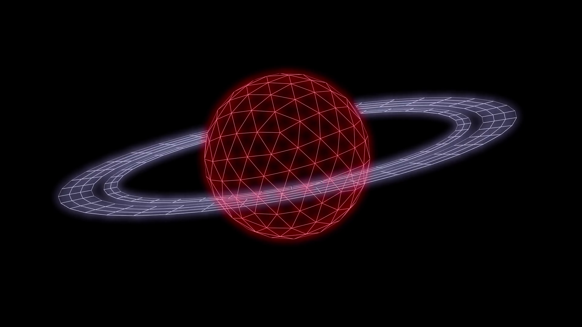 Saturn Animation Synthwave Neon 3d Render Stock Motion Graphics SBV ...