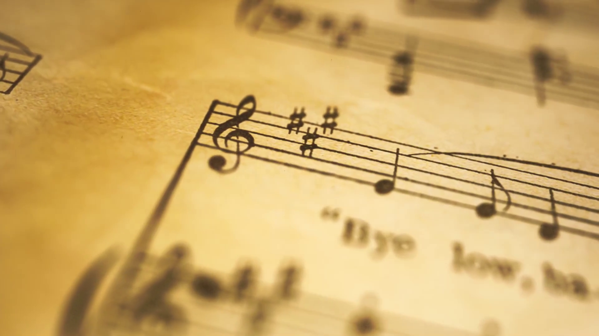 Vintage Music Partition Score Background Stock Motion Graphics SBV ...