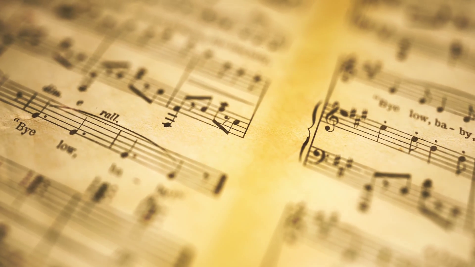 Vintage Music Partition Score Background Stock Motion Graphics SBV ...