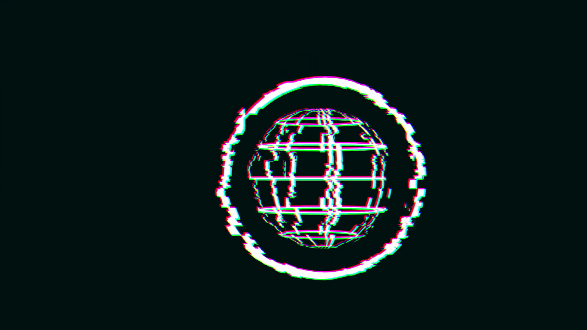 Sphere Logo Icon With Technology Glitch Fx Stock Motion Graphics SBV ...