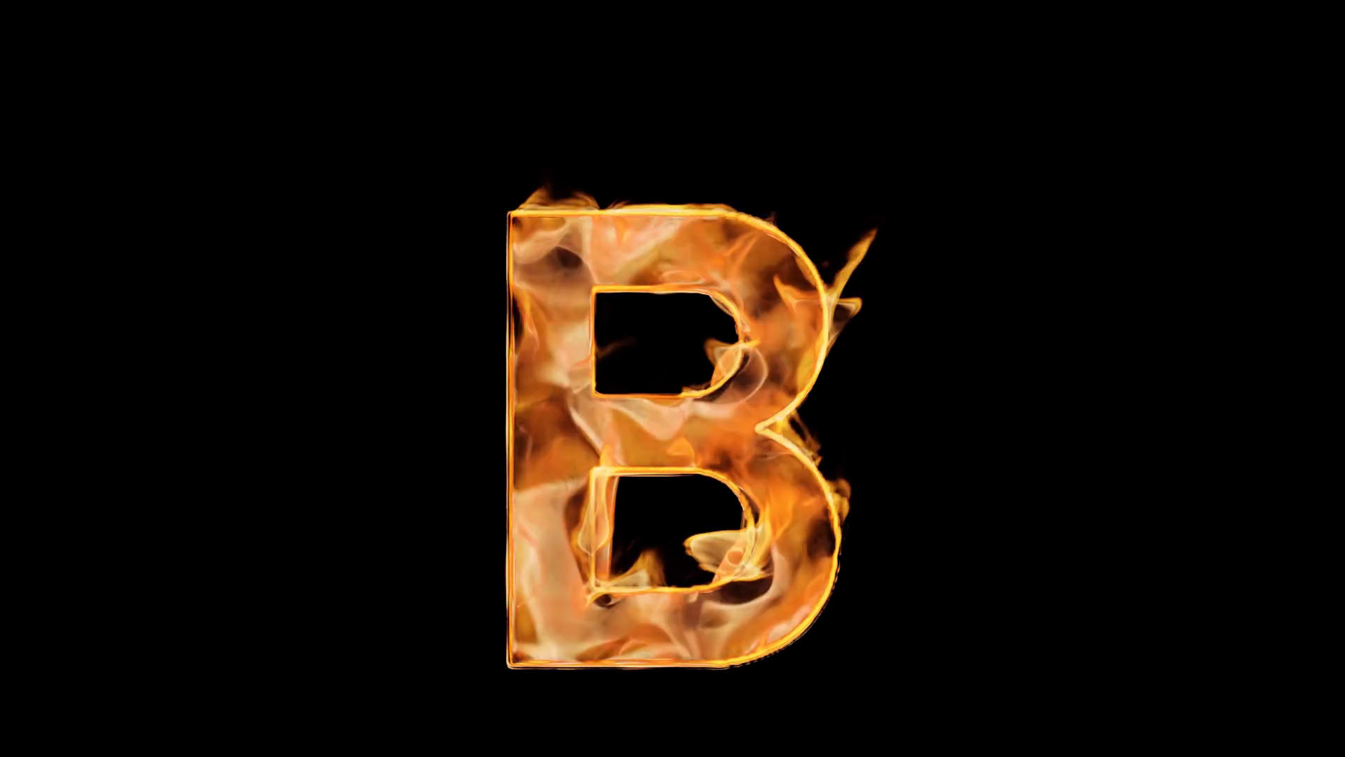 Burning Letter B Fire Alphabet Symbol On Stock Motion Graphics SBV ...